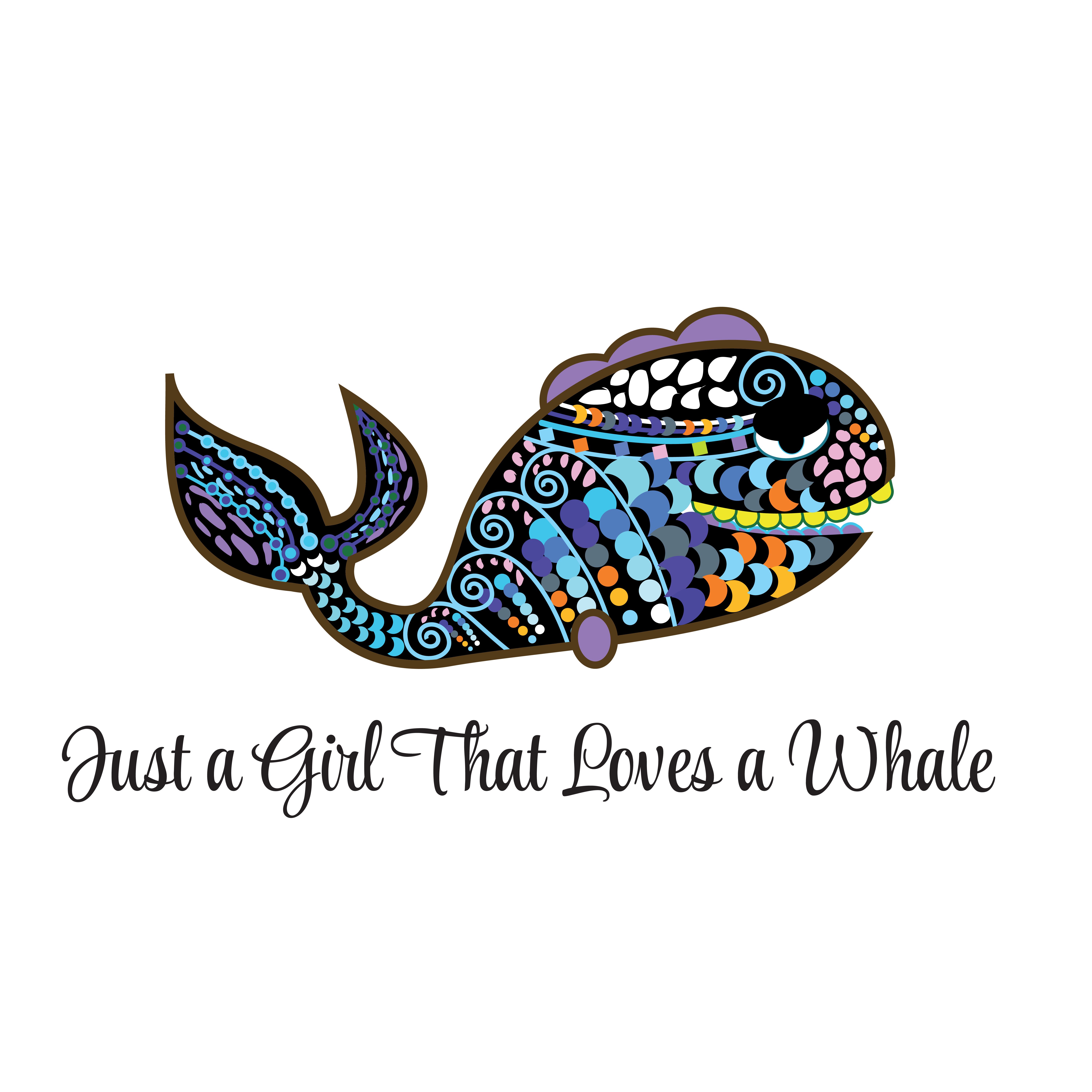 Just a Girl That Loves a Whale-Customised Name Wall Decal - Custom ...
