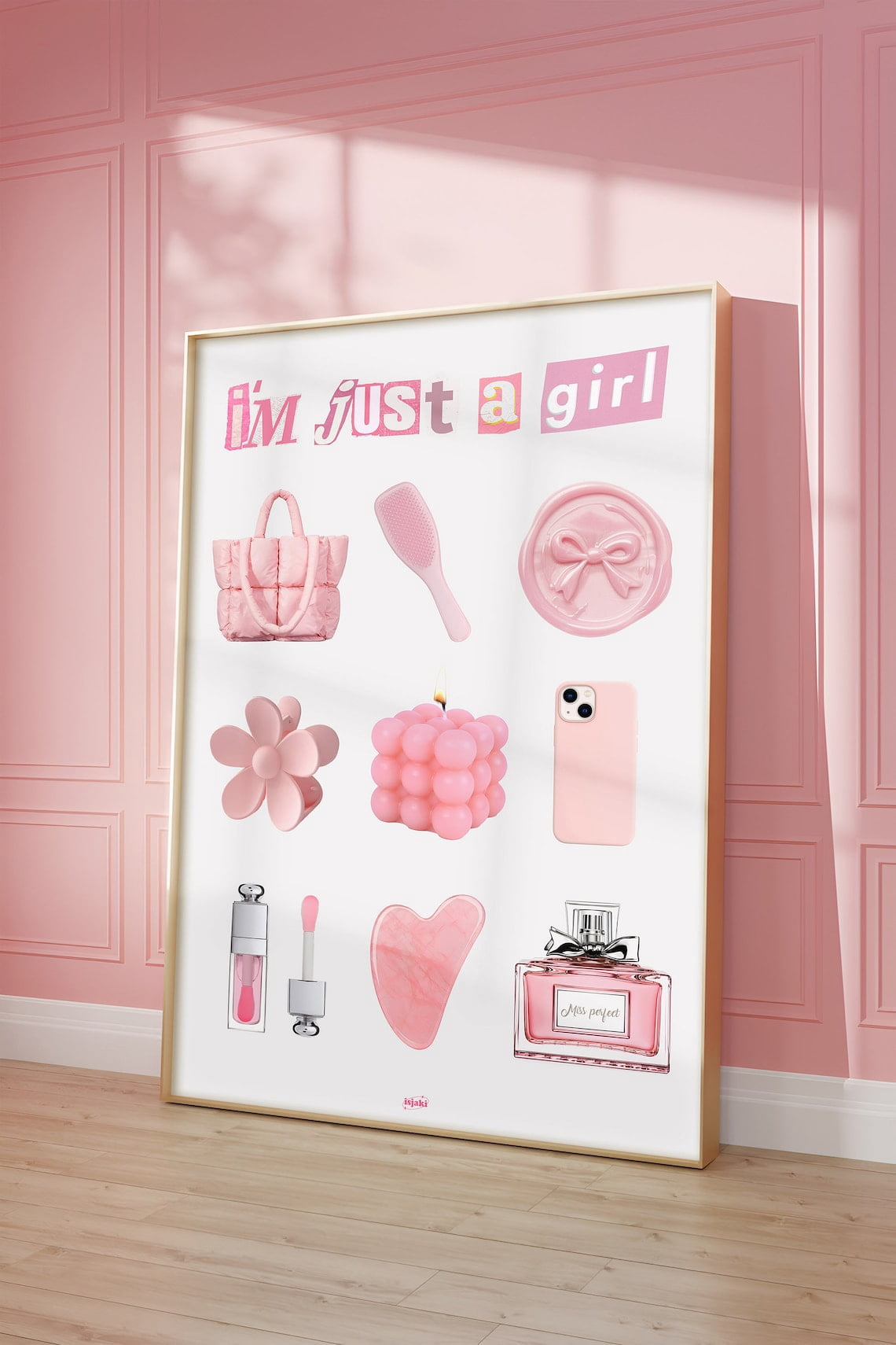 I'M Just A Girl Poster, Soft Pink Girly Print, Soft Girl Era Wall Art ...