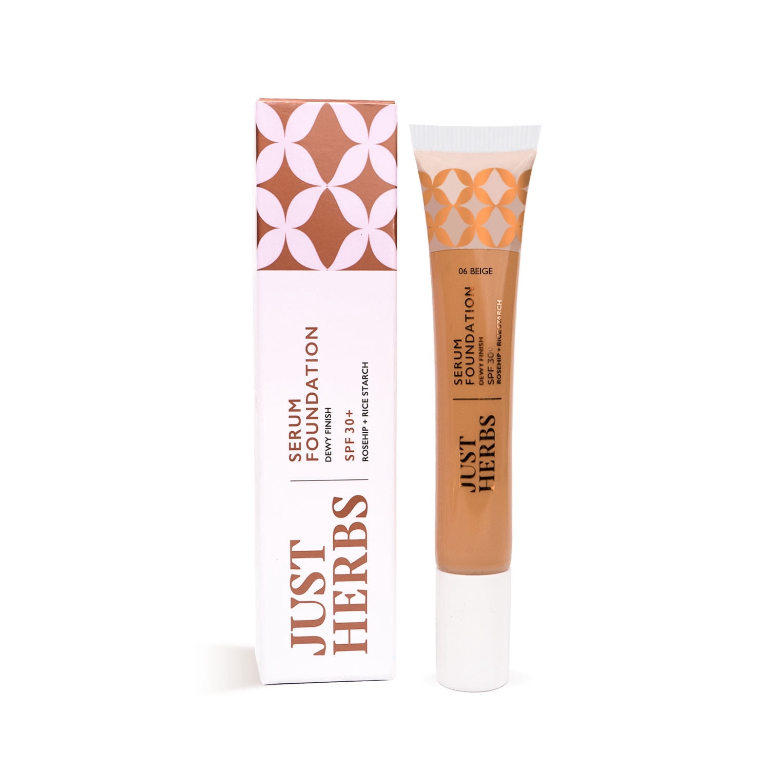 Just Herbs Serum Foundation for Face Makeup with SPF30+ - 06 - Beige ...