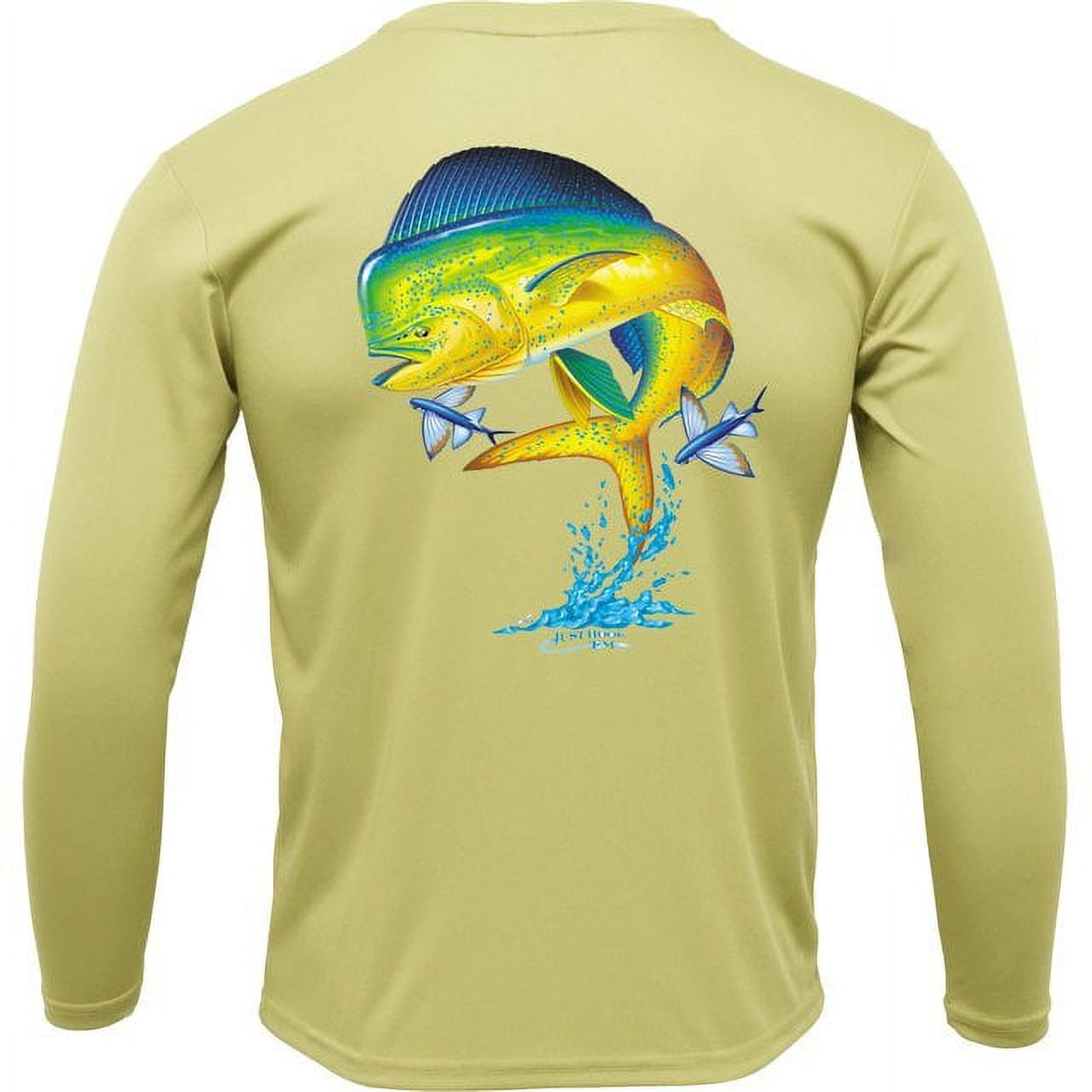 Just Hook 'Em L/S Dolphin Performance T-shirt -Small - Walmart.com