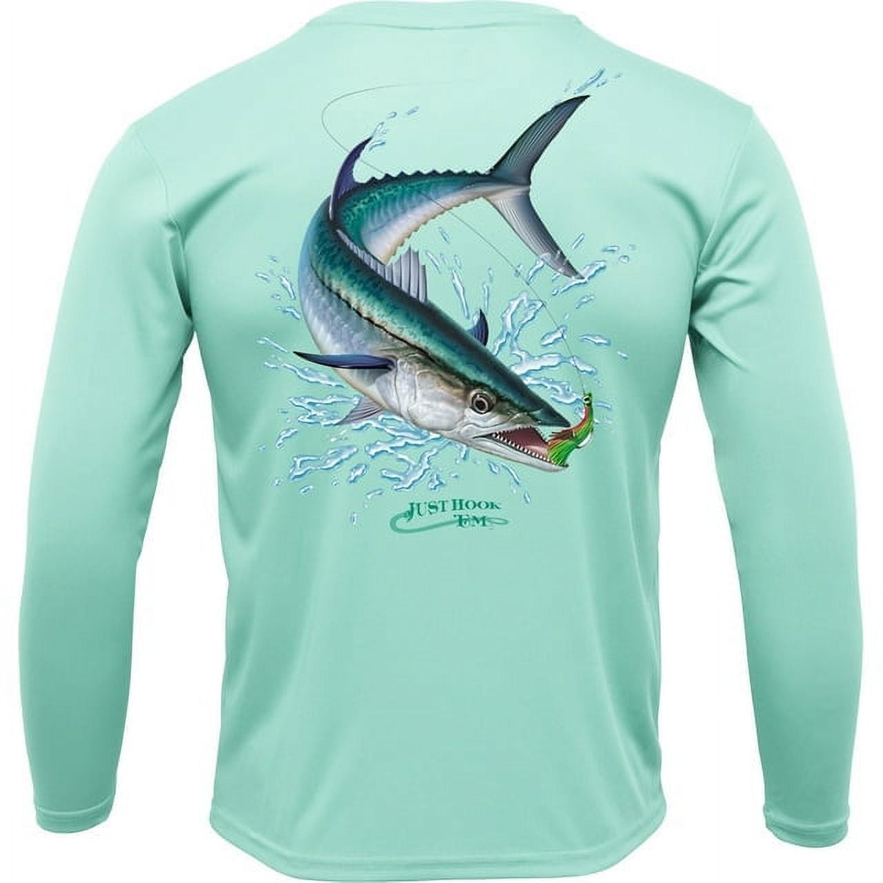 Just Hook 'Em L/S Kingfish Performance T-shirt -Large - Walmart.com