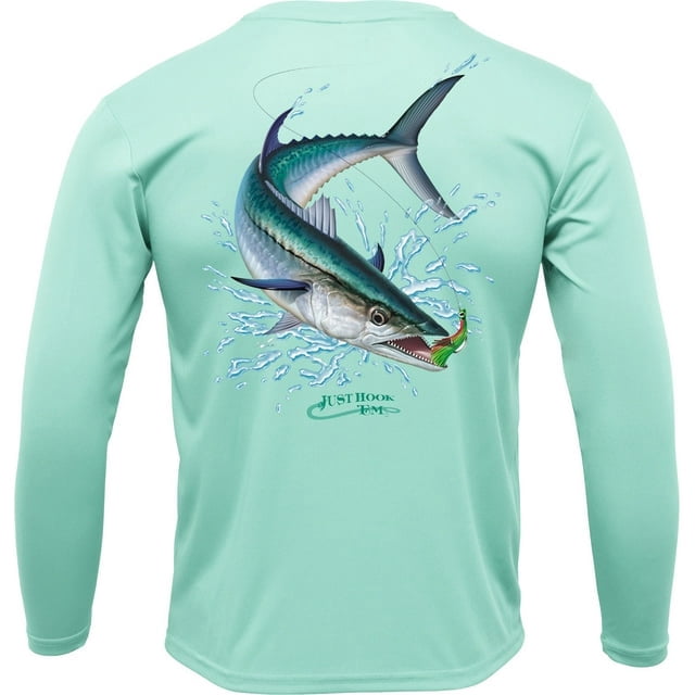 Just Hook 'Em L/S Kingfish Performance T-shirt -Small - Walmart.com
