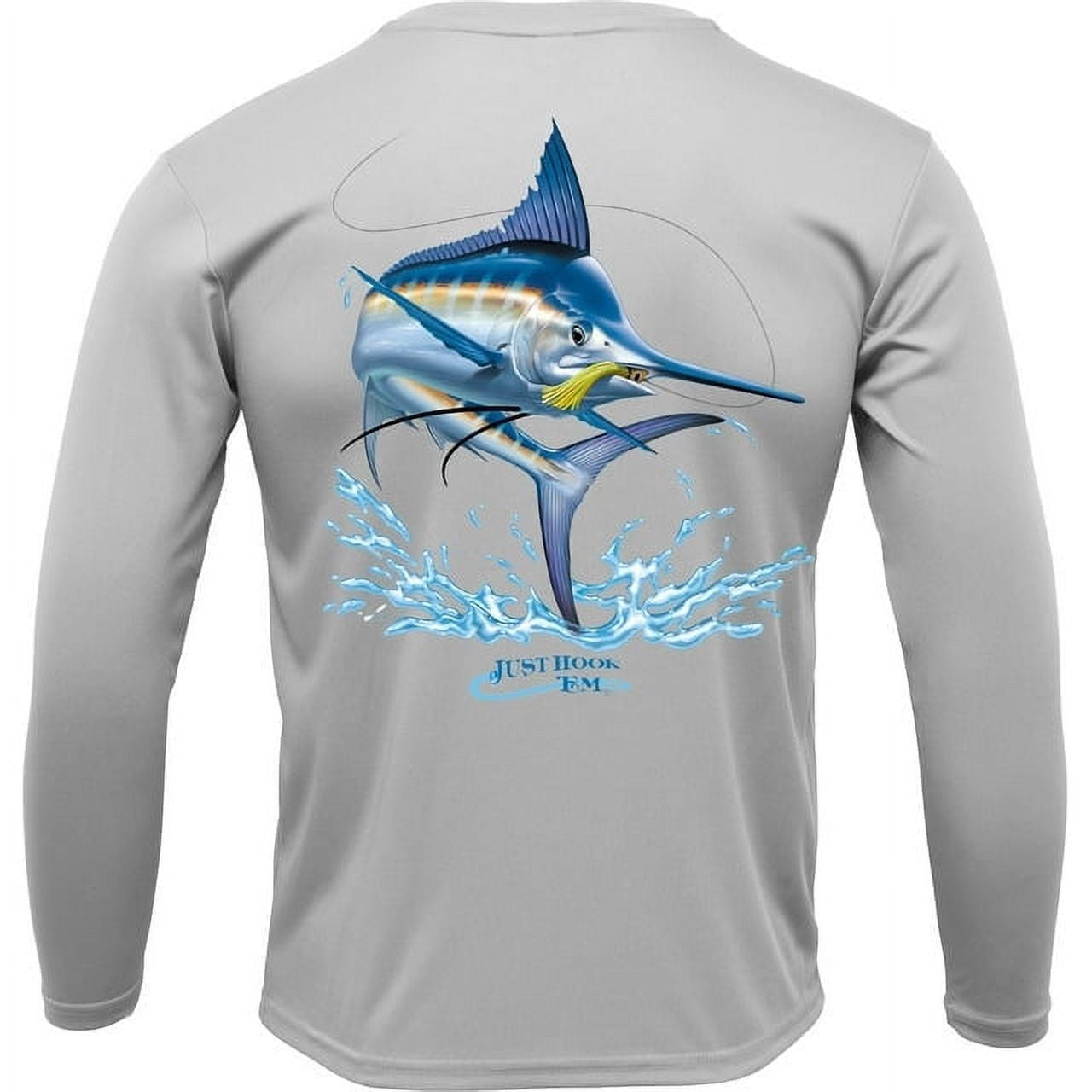 Just Hook 'Em L/S Marlin Performance T-shirt -Large - Walmart.com