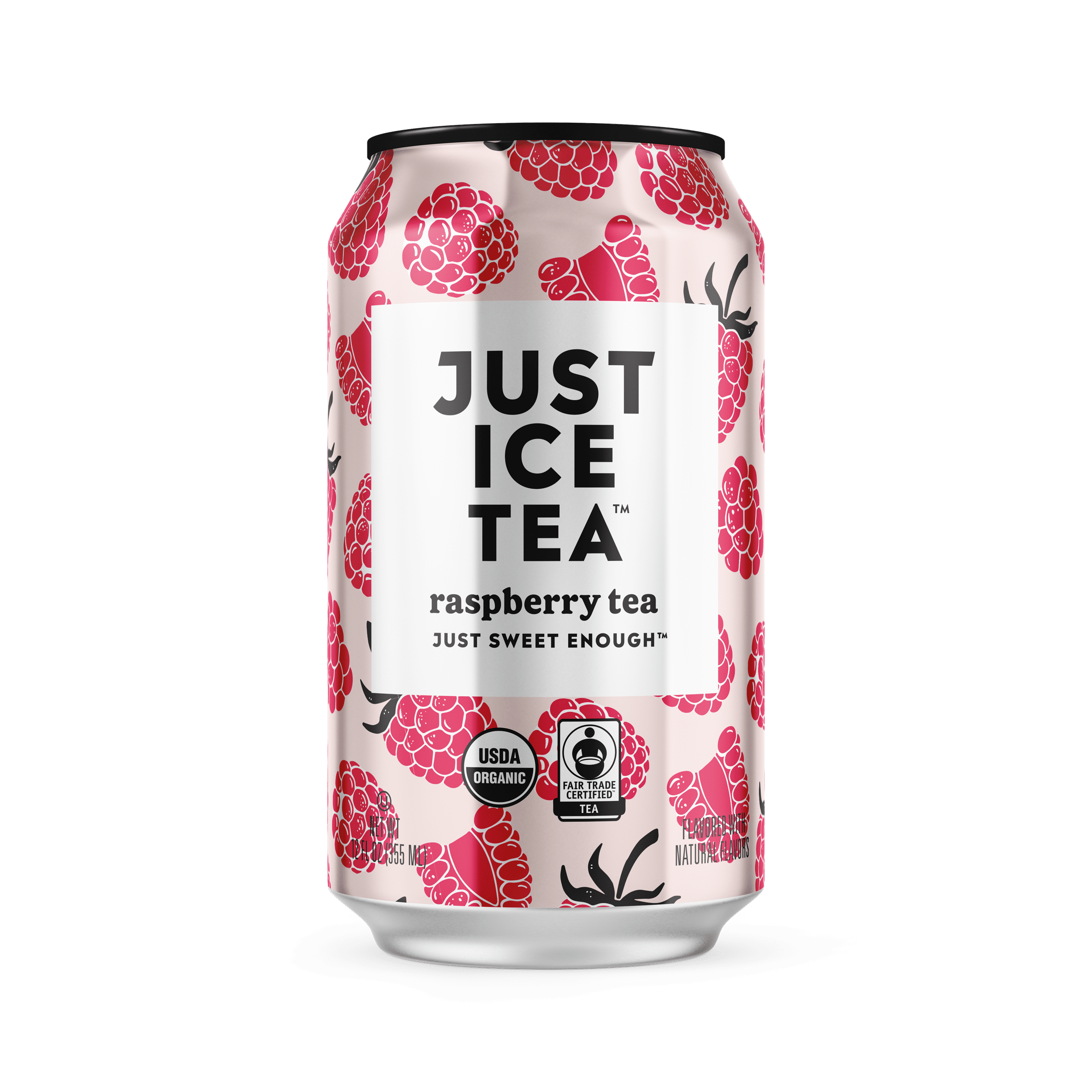 Just Ice Tea Organic Iced Tea, Raspberry Tea, 12 Fl Oz Cans (Pack of 12 ...