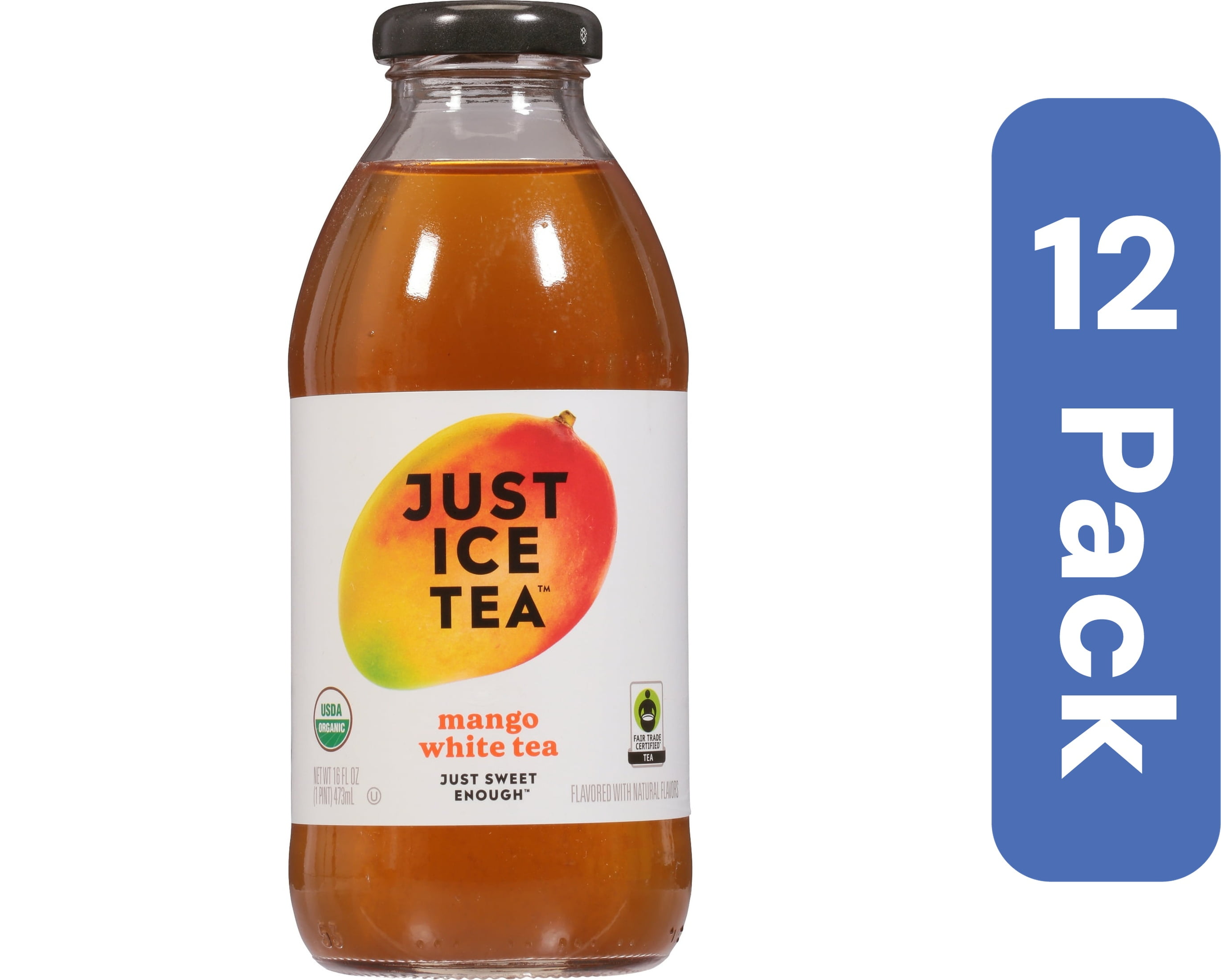 Just Iced Tea Mango White Organic 16 oz (Pack Of 12) - Walmart.com