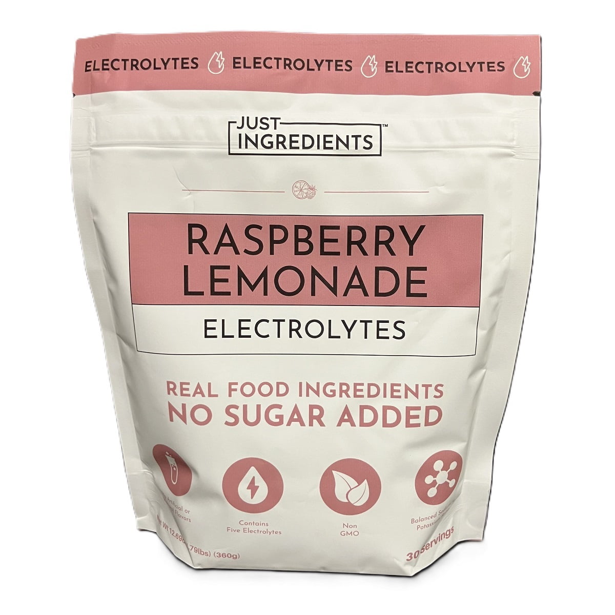 Just Ingredients Raspberry Lemonade Electrolytes 30 Serving Hydration ...