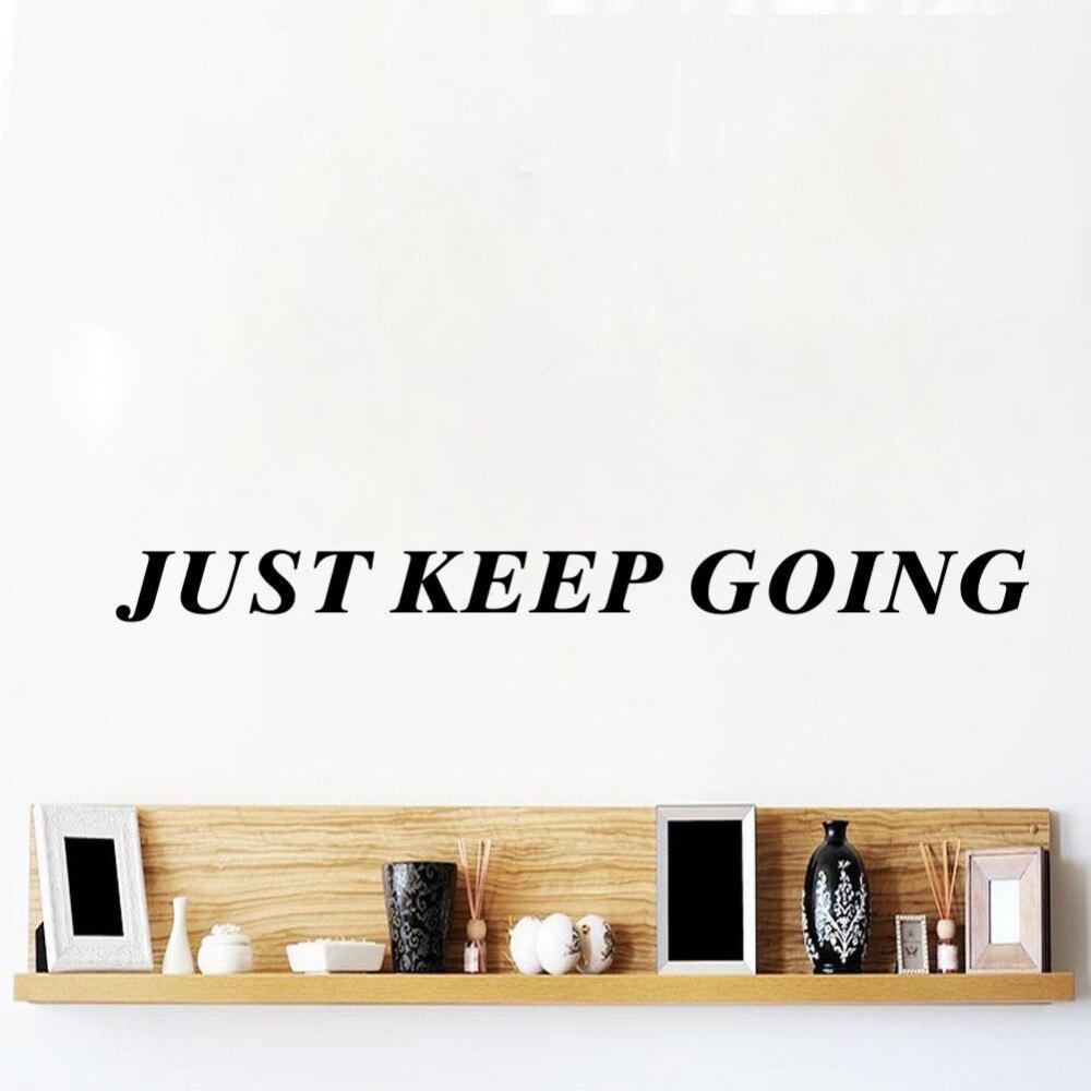 Just Keep Going Wall Sticker Fitness Motivation Quote Wall Decal Gym ...