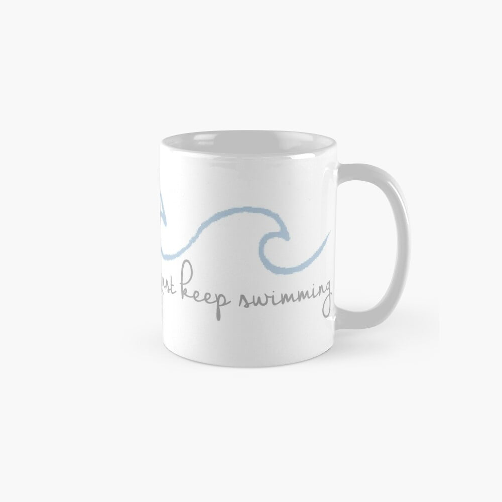 Just Keep Swimming Wave in Cursive Classic Mug - Walmart.com