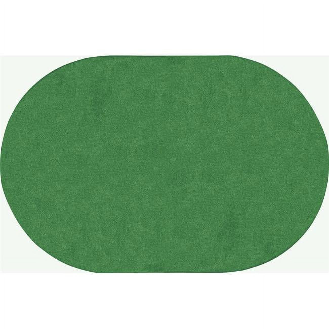 Just Kidding Classroom Oval Rug Grass Green - 12 x 8 ft. - Walmart.com