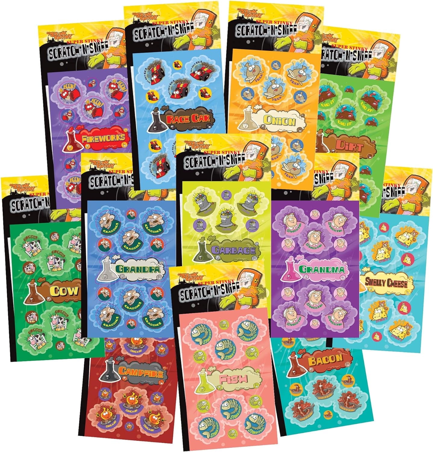 Just For Laughs Dr. Stinky's Scratch n Sniff Stickers 15 Pack- Fish ...