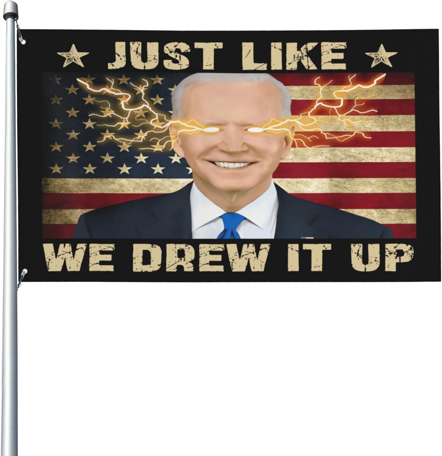 Just-Like We-Drews-It Up Biden Flag 3x5 Tapestry Outdoor Garden Sign ...