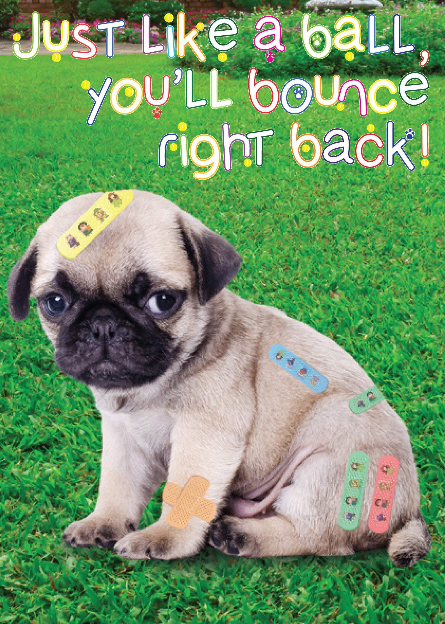 Just Like a Ball You'll Bounce Right Back Get Well Soon Greeting Card ...