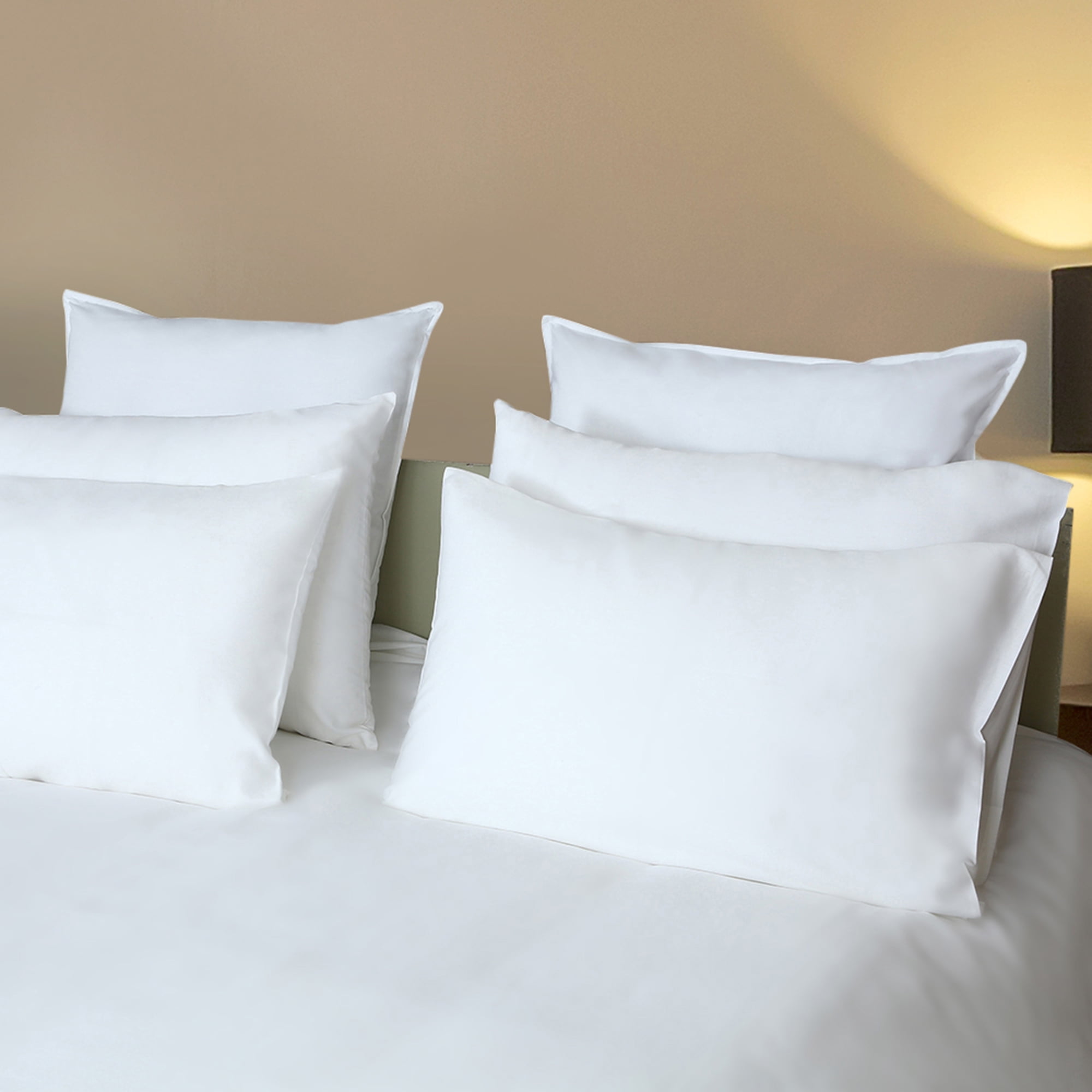 Just Linen Hotel Linen Collection, 400 TC 100% Cotton Percale White ...