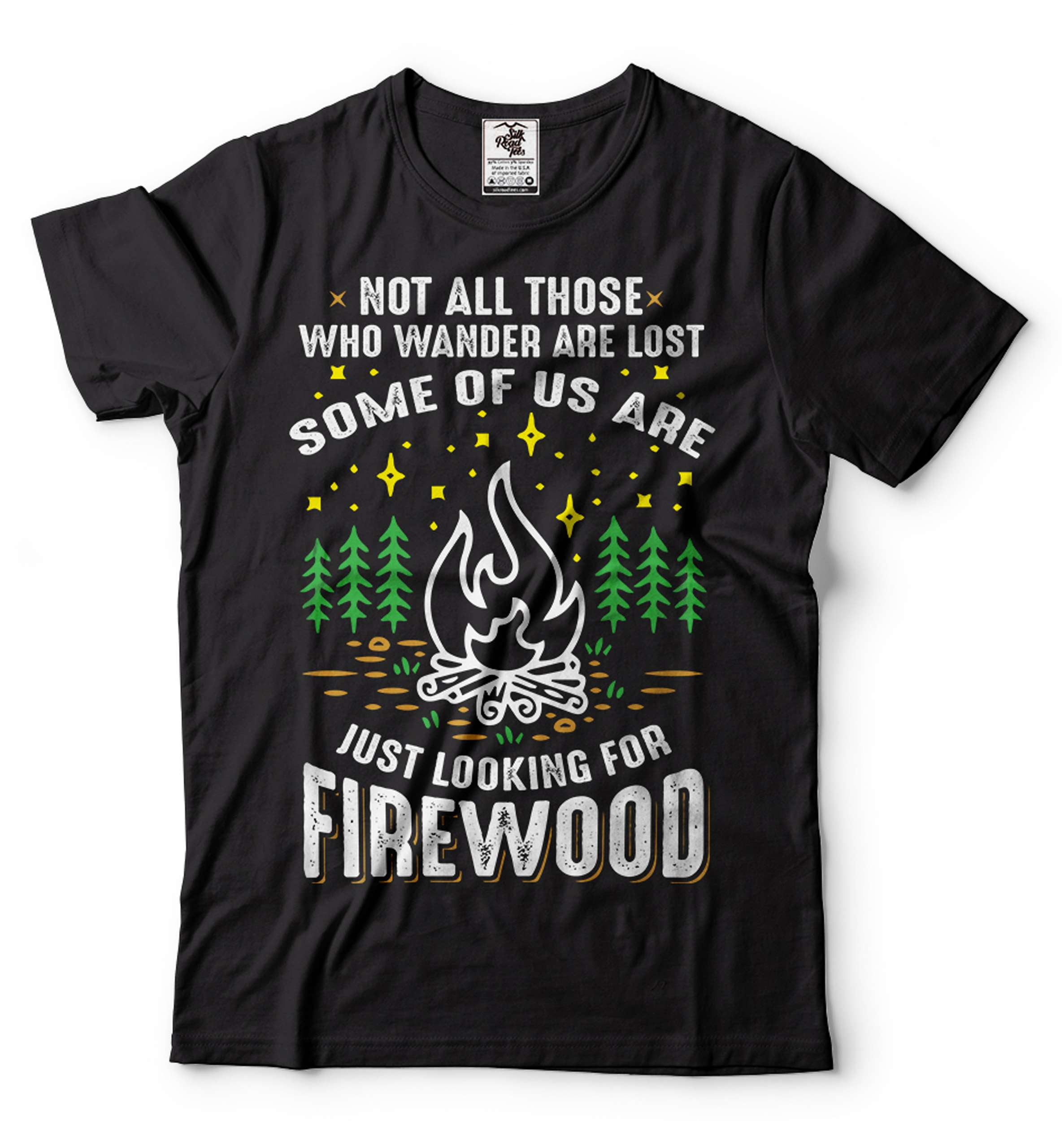 Just Looking For Firewood Shirt Hiking Camping Tees Funny Camping Shirt ...