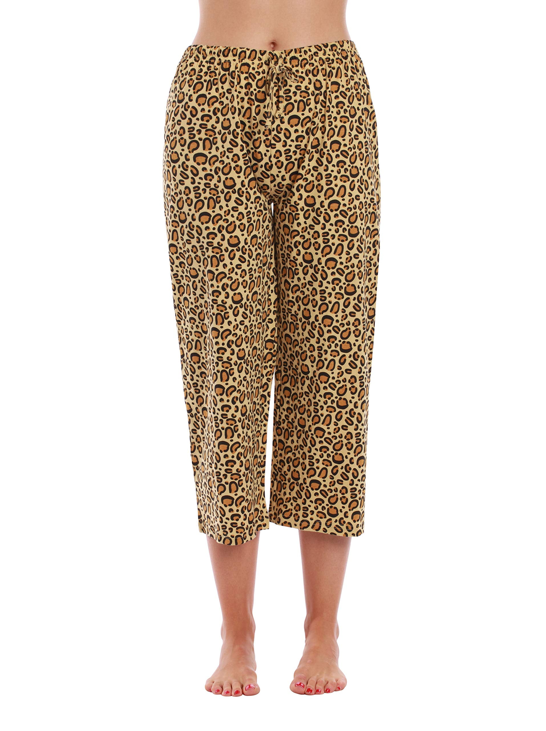 Just Love Women's Petite Cotton Capri Pajama Pants Sleep Bottoms ...