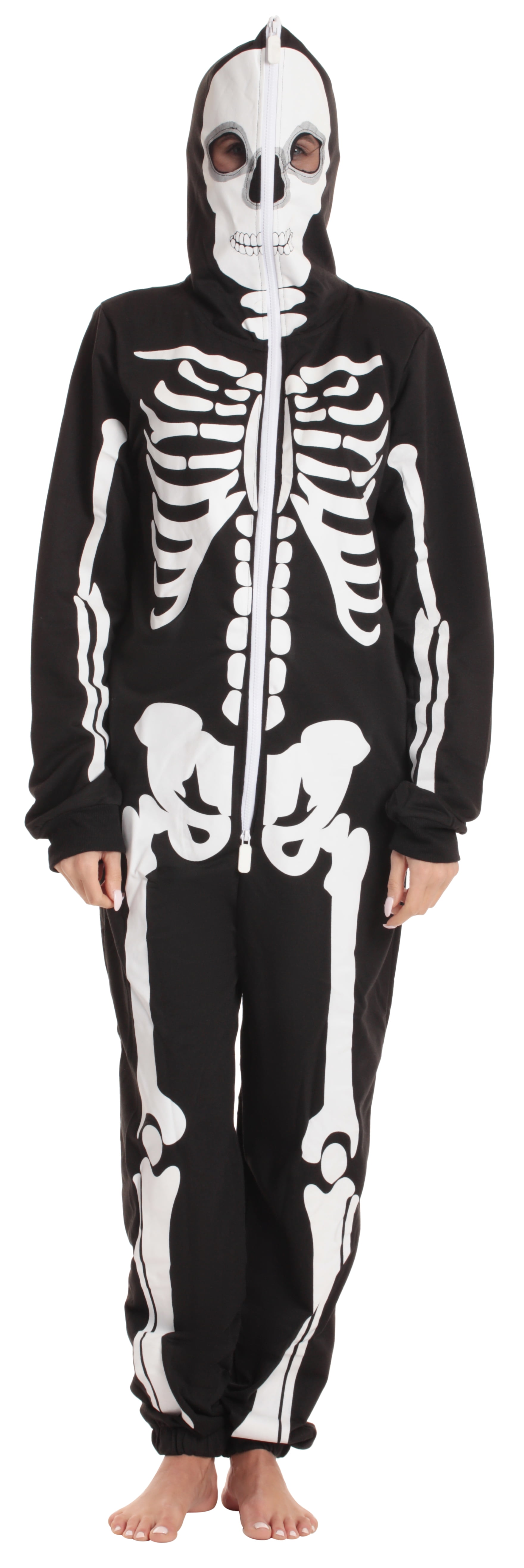 Just Love One‑Piece Pajamas (Skeleton Front and Back Print, X-Large ...