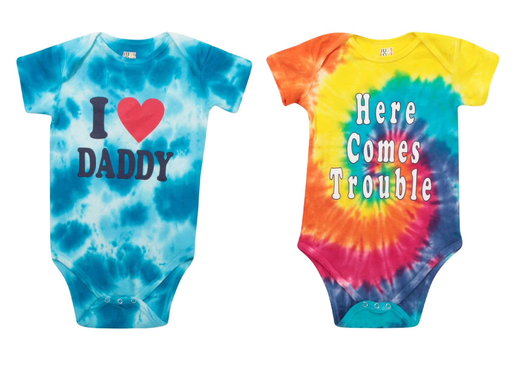 Just Love Boys Bodysuits (Pack of 2) 1901 (Boys 6-9 Months, Daddy and ...