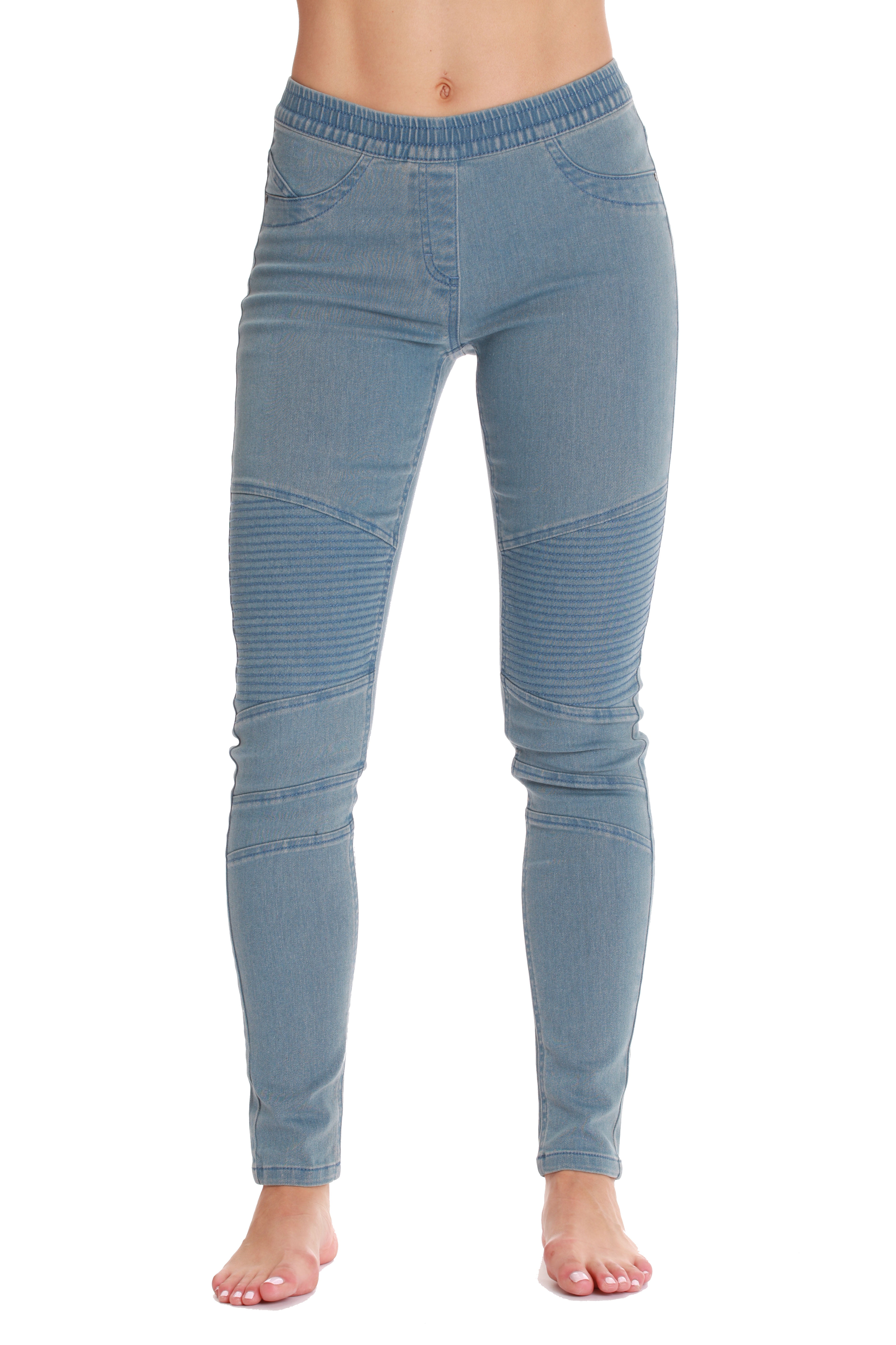Just Love Denim Wash Jeggings for Women 6776-MDDEN-XS (Light Blue Denim ...