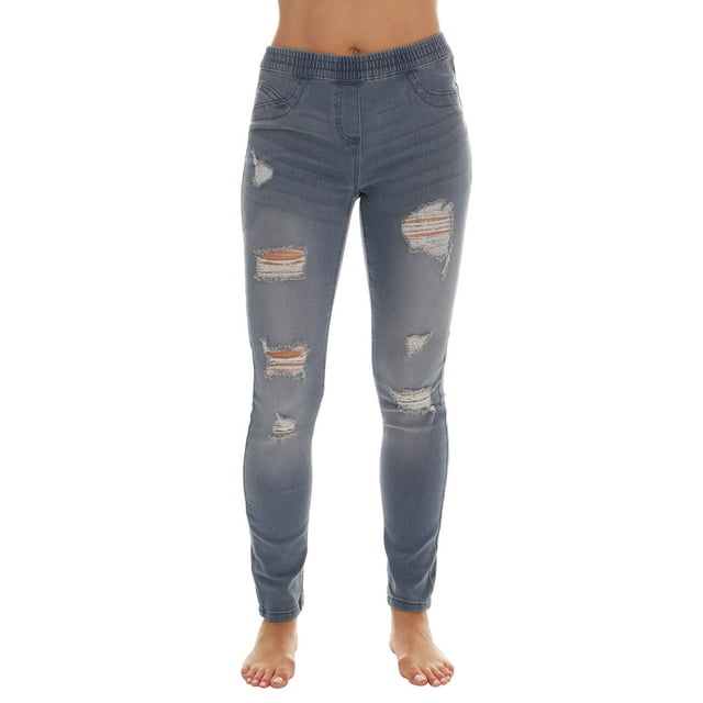 Just Love Plus Size Stretch Denim Jeggings with Pockets for Women ...