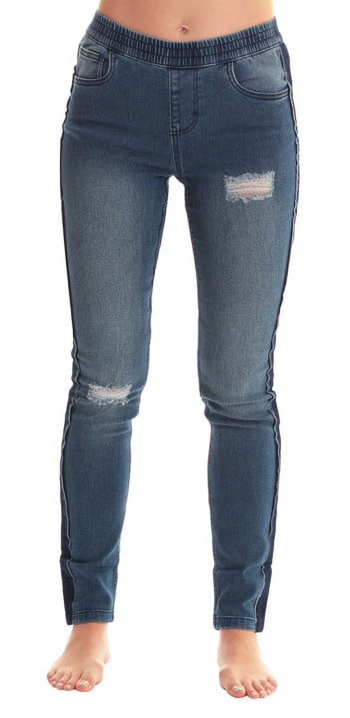 Just Love Denim Wash Ripped Jeggings for Women - Walmart.com