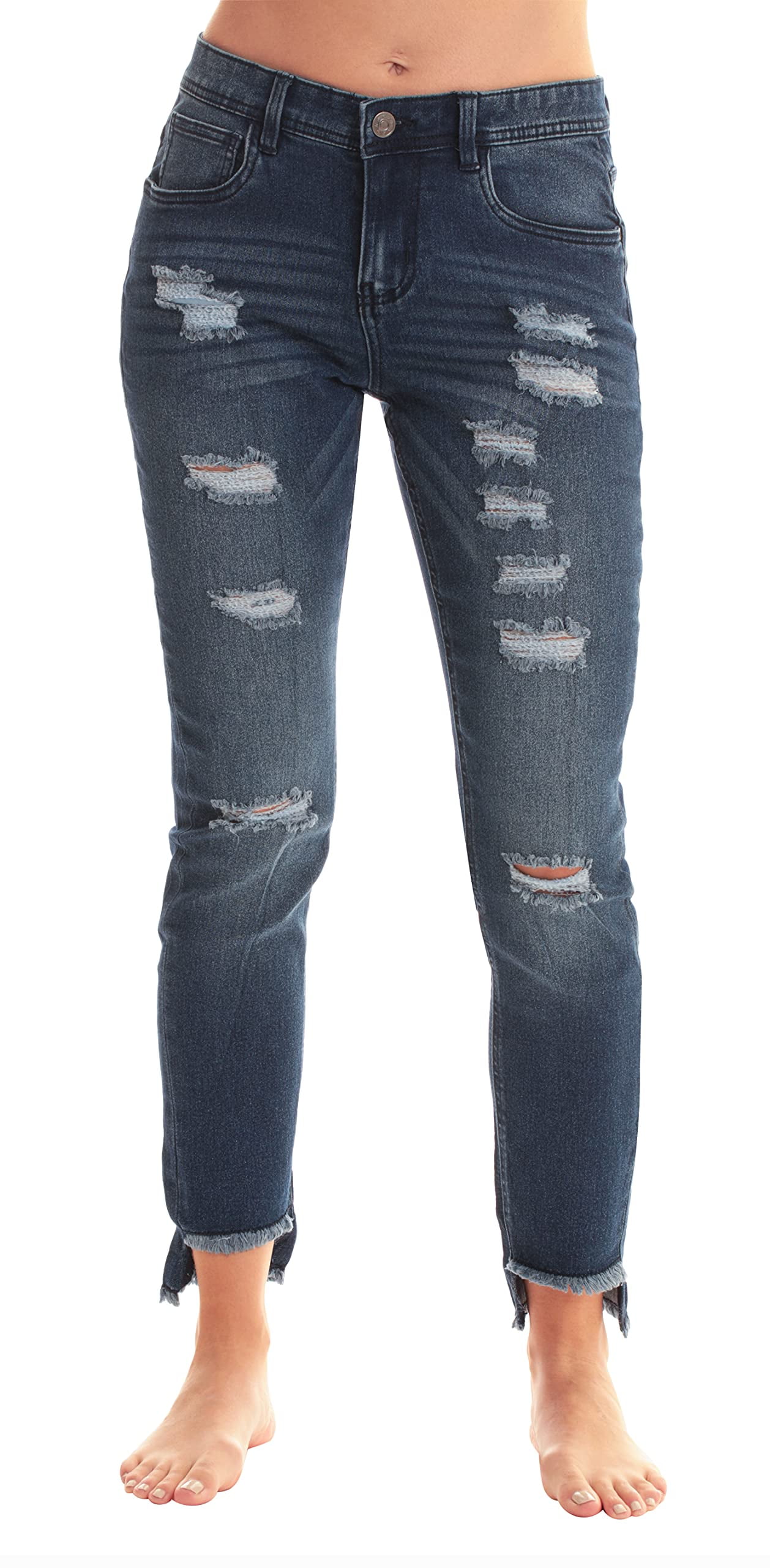 Just Love Denim Wash Ripped Jeggings for Women - Walmart.com