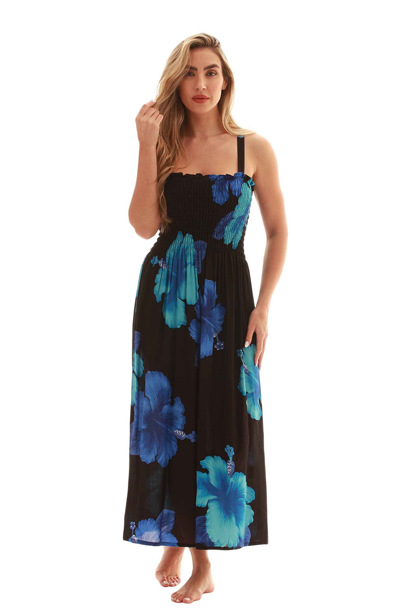 Just Love Floral Print Tube Sundress Swimwear Cover Up Summer Dress for ...
