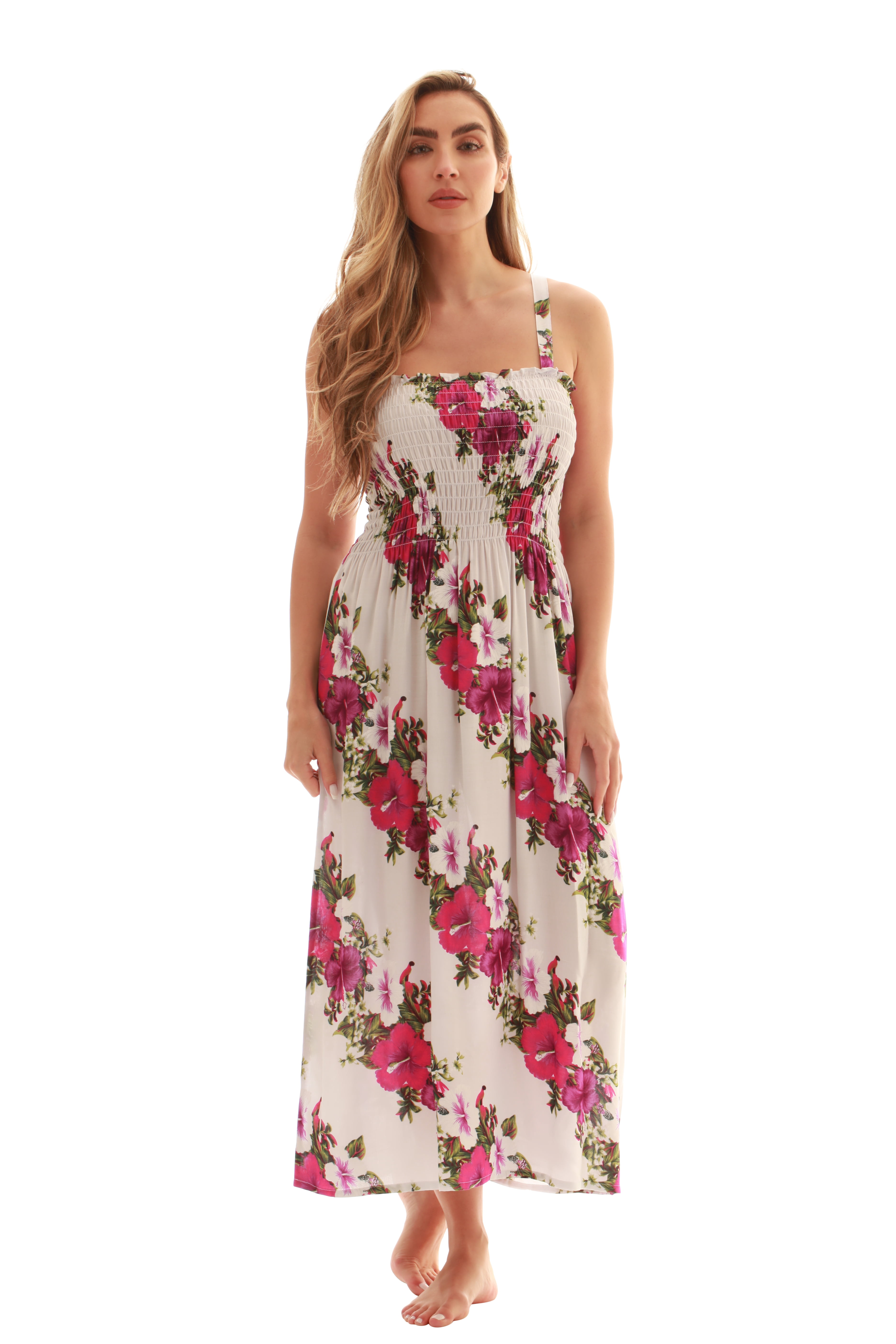 Just Love Strapless Beach Cover Up, Floral Tube Sundress for Women ...