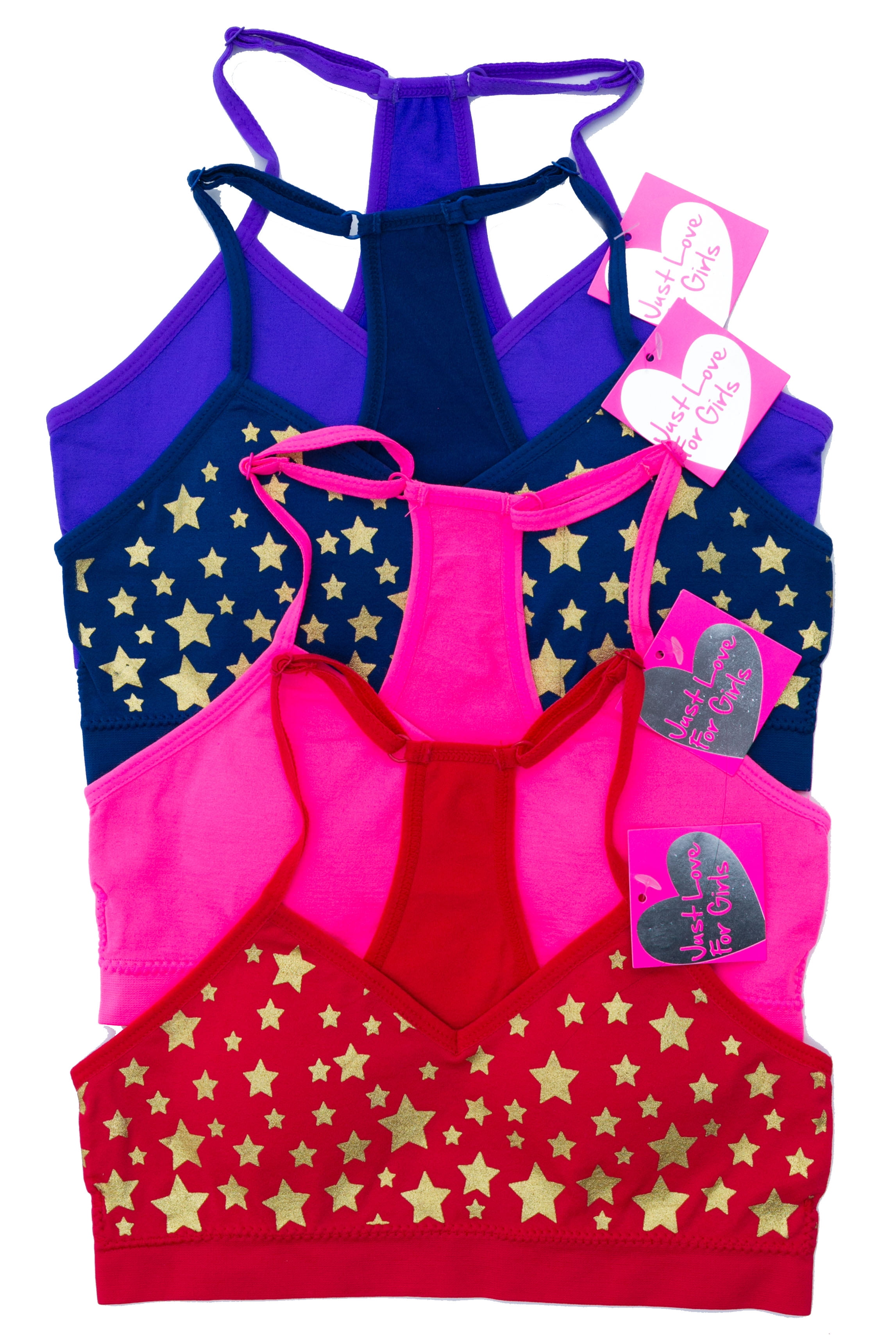 Just Love Girls Bras - Pack of 4 - Comfortable and Stylish Training ...