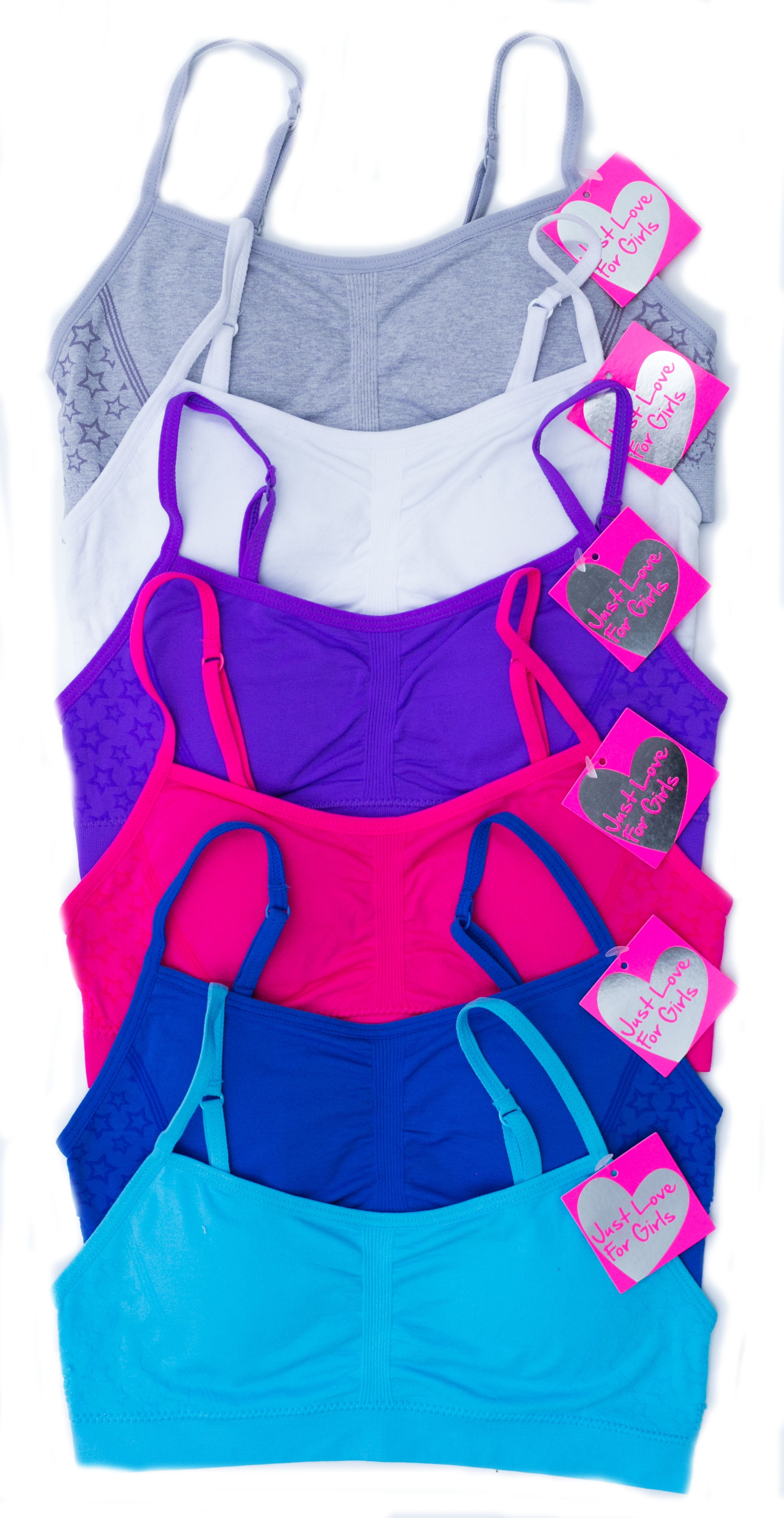 Just Love Girls Bras (Pack of 6) (6 Pack - Group 1, Small / 32A ...