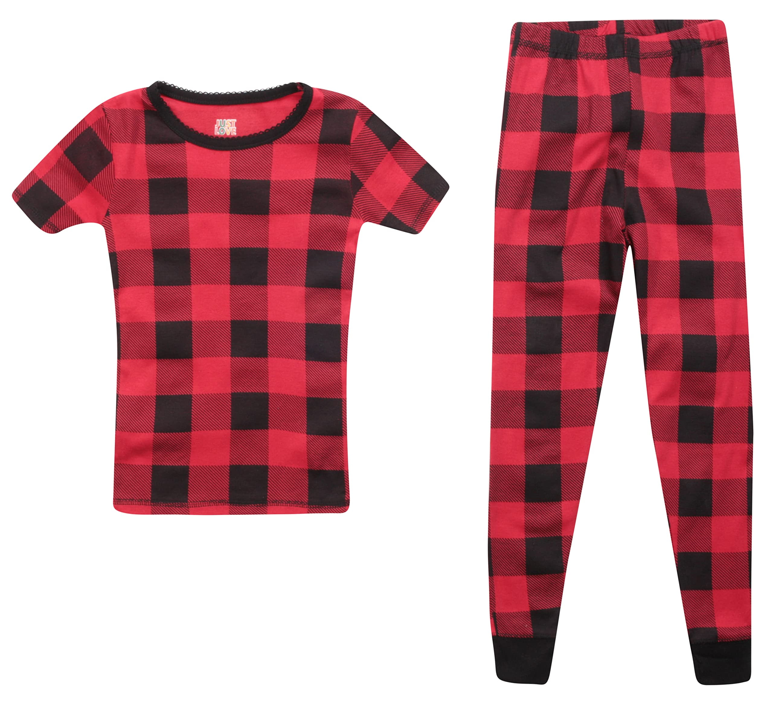 Just Love Girls Cotton Pajama Sets for Comfortable Sleepwear (Red ...