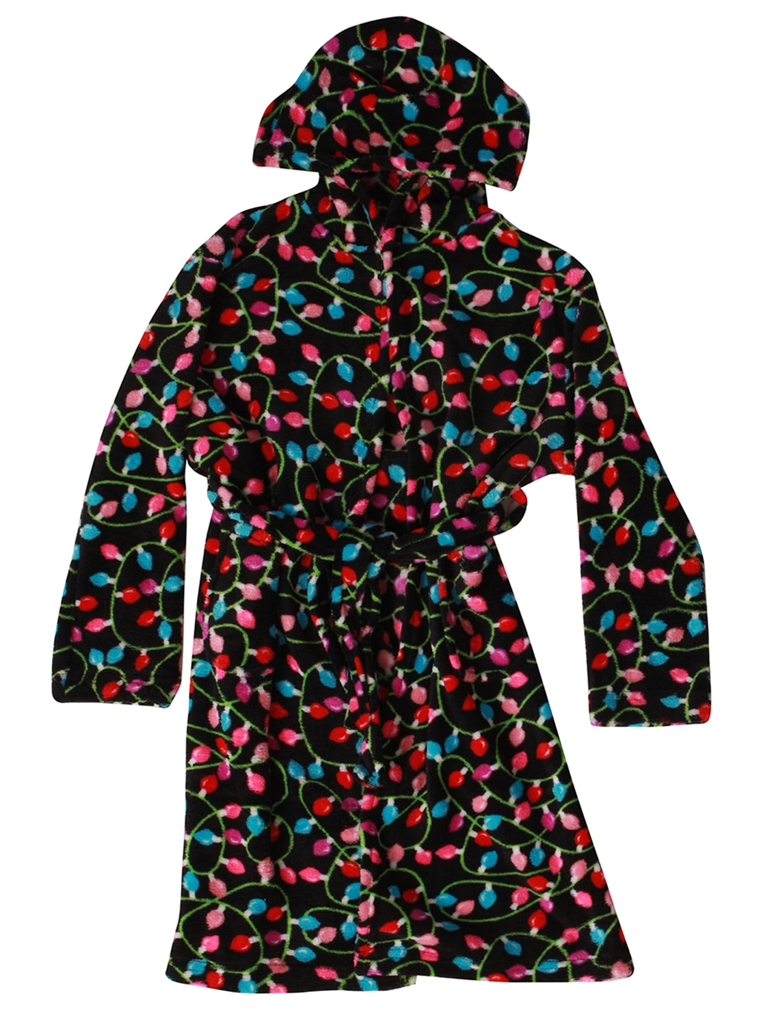 Just Love Girls' Plush Velour Robe - Cozy Buffalo Plaid Bathrobe for ...