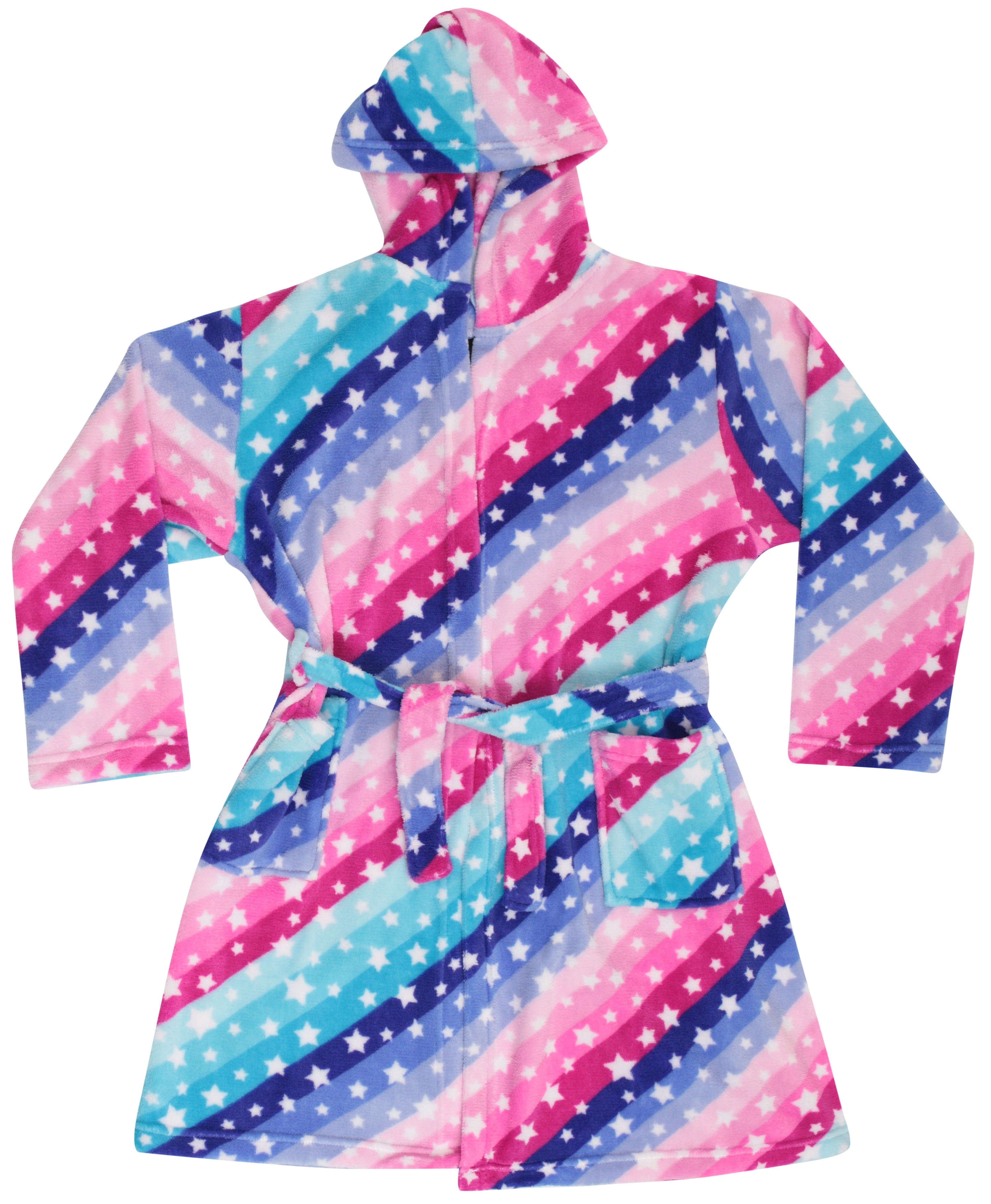 Just Love Girls' Plush Velour Robe - Cozy Buffalo Plaid Bathrobe for ...