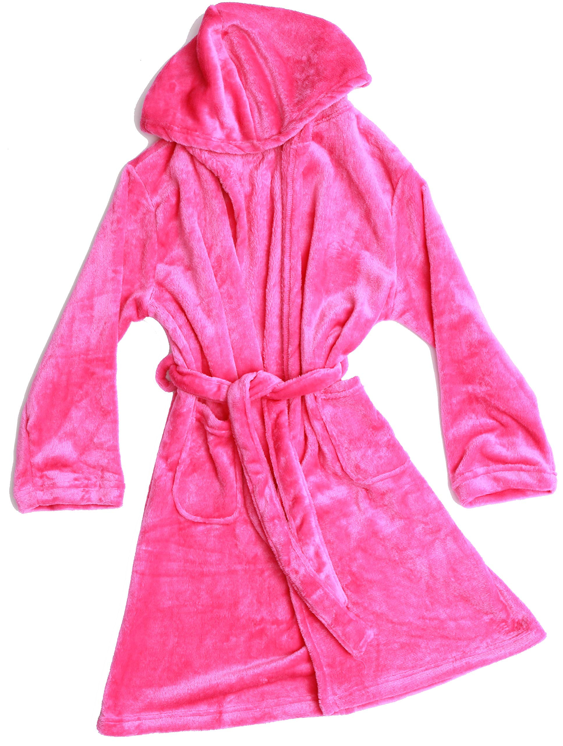 Just Love Girls' Plush Velour Robe - Cozy Buffalo Plaid Bathrobe for ...