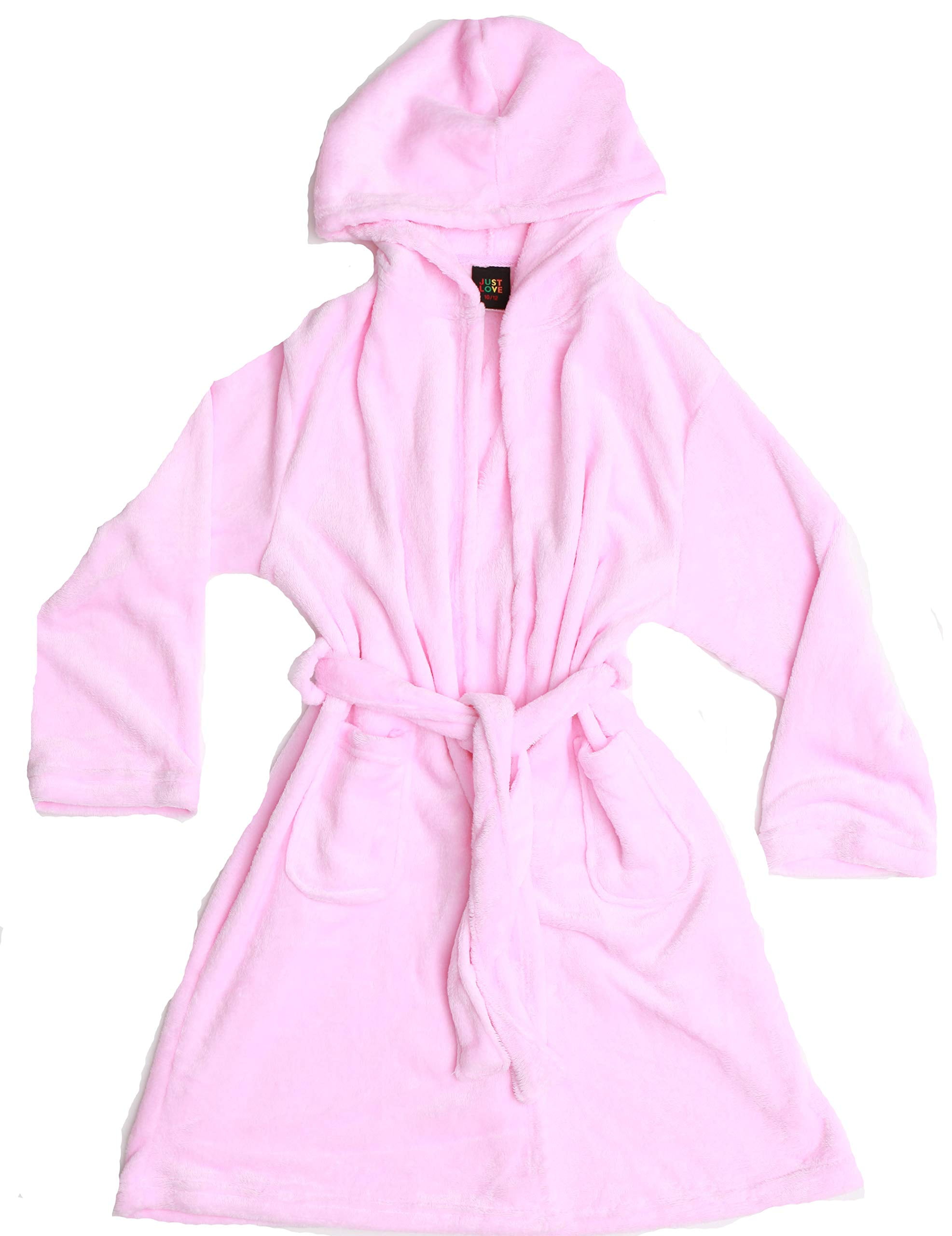 Just Love Girls' Plush Velour Robe - Cozy Buffalo Plaid Bathrobe for ...