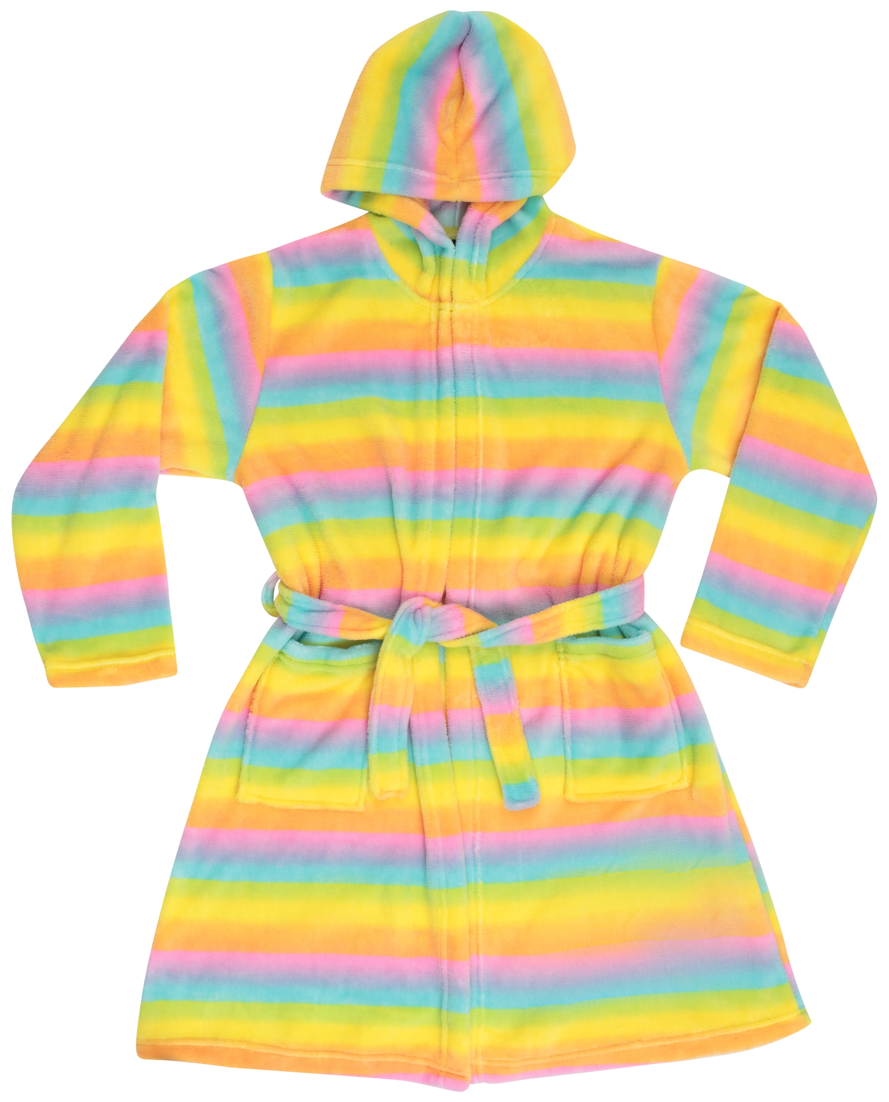 Just Love Girls' Plush Velour Robe - Cozy Buffalo Plaid Bathrobe for ...