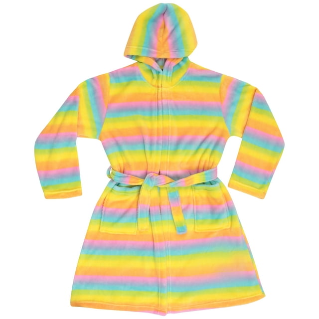 Just Love Girls' Plush Velour Robe - Cozy Buffalo Plaid Bathrobe for ...