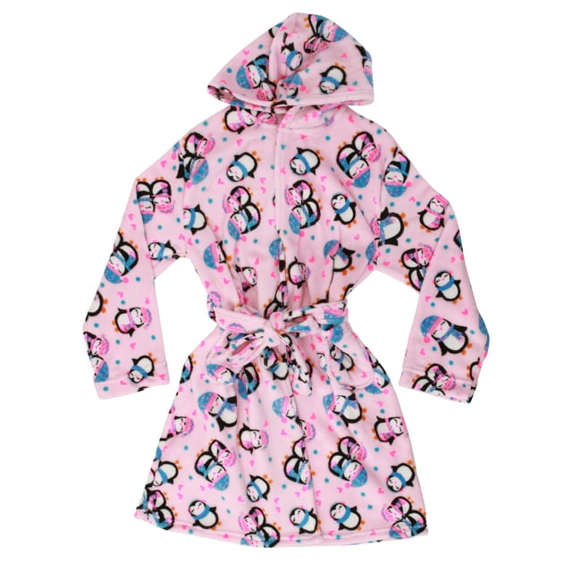 Just Love Girls' Plush Velour Robe - Cozy Buffalo Plaid Bathrobe for ...