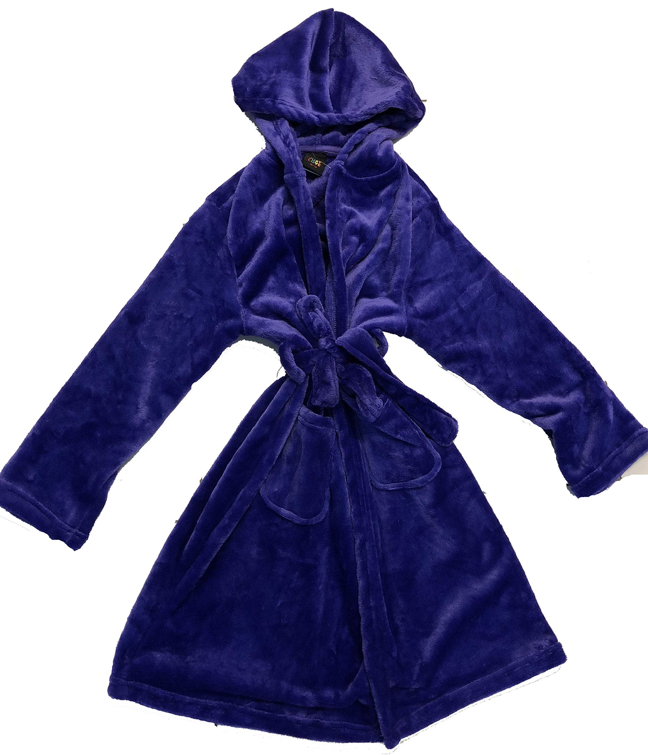 Just Love Kids' Plush Velour Robe - Cozy Buffalo Plaid Bathrobe for ...
