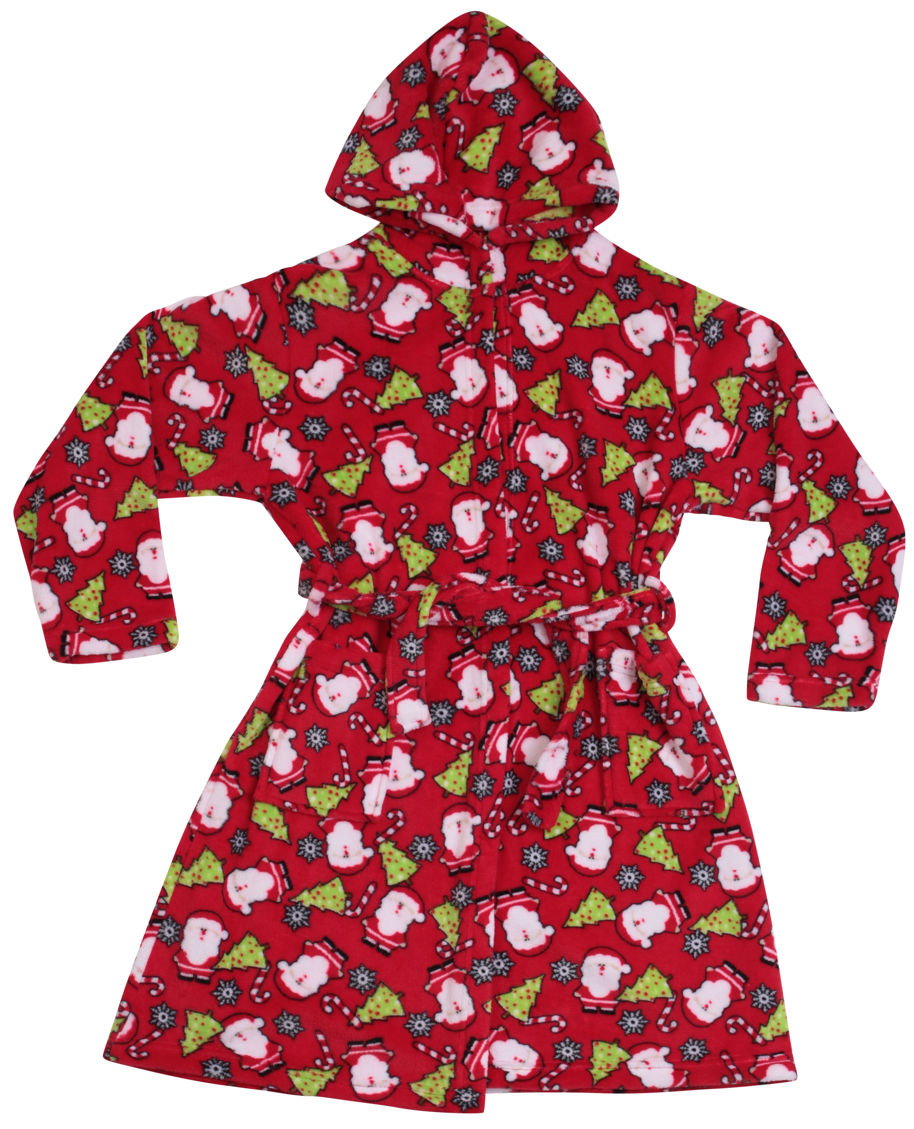 Just Love Girls' Plush Velour Robe - Cozy Buffalo Plaid Bathrobe for ...