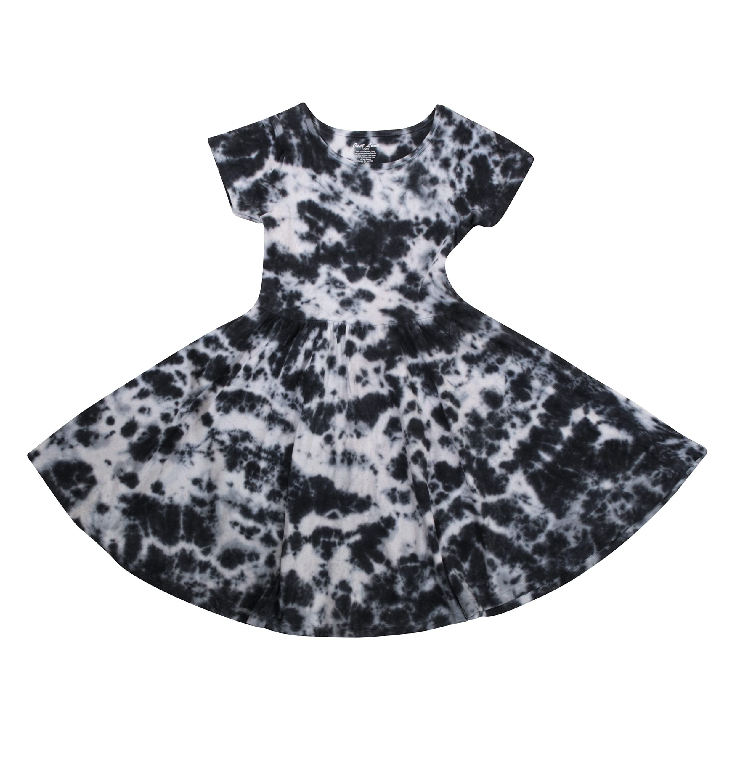 Just Love Girls Twirl Dress Girls Short Sleeve Twirly Skater Dress Tie ...