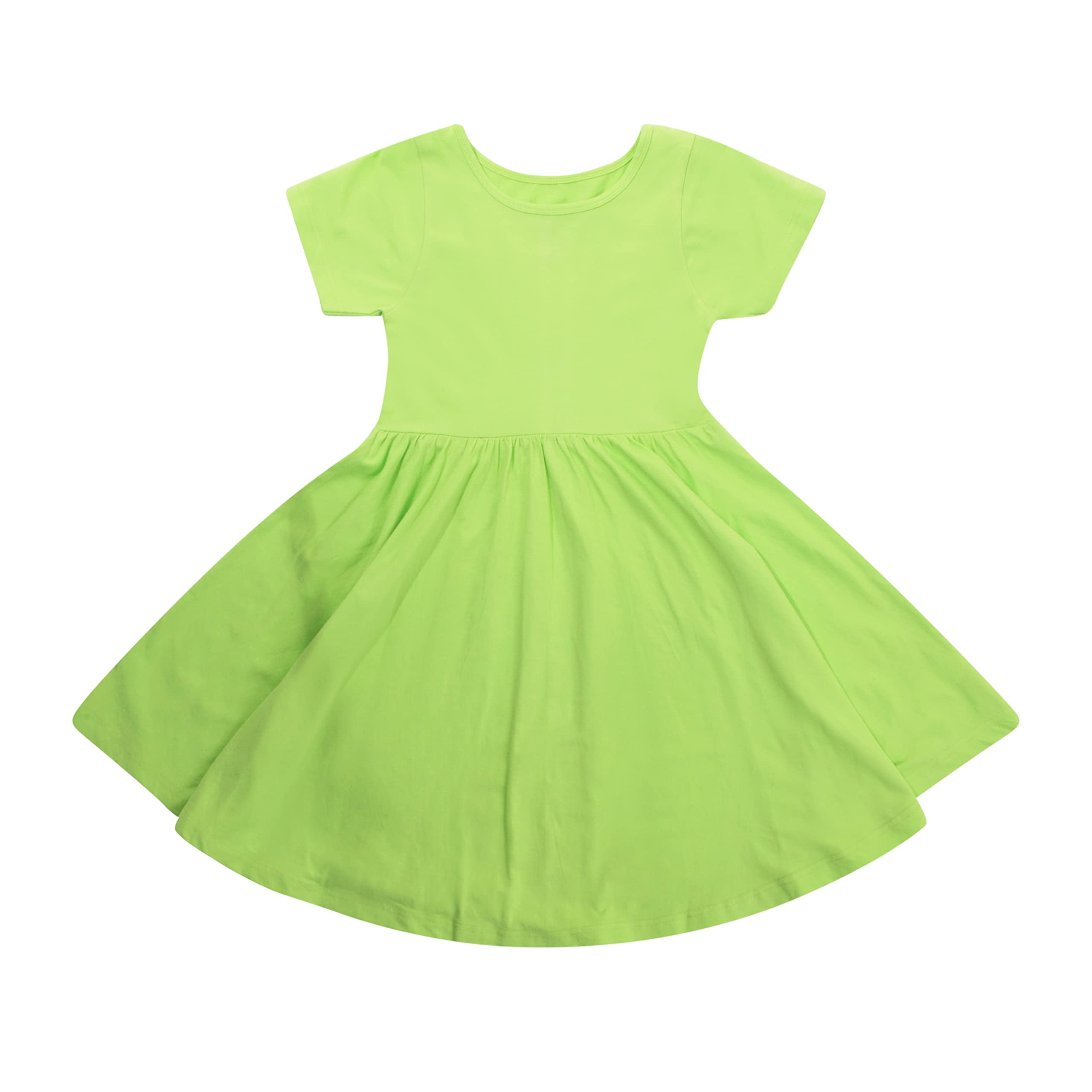 Just Love Girls Twirl Dress Girls Short Sleeve Twirly Skater Dress Tie ...