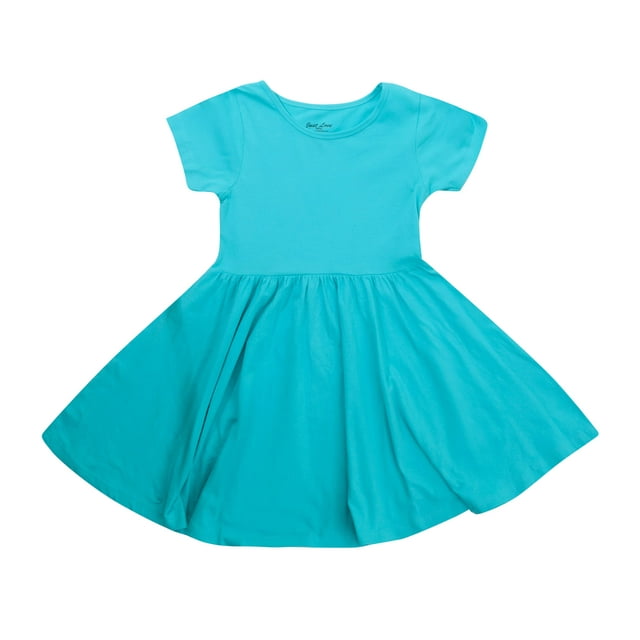 Just Love Girls Twirl Dress Girls Short Sleeve Twirly Skater Dress Tie ...