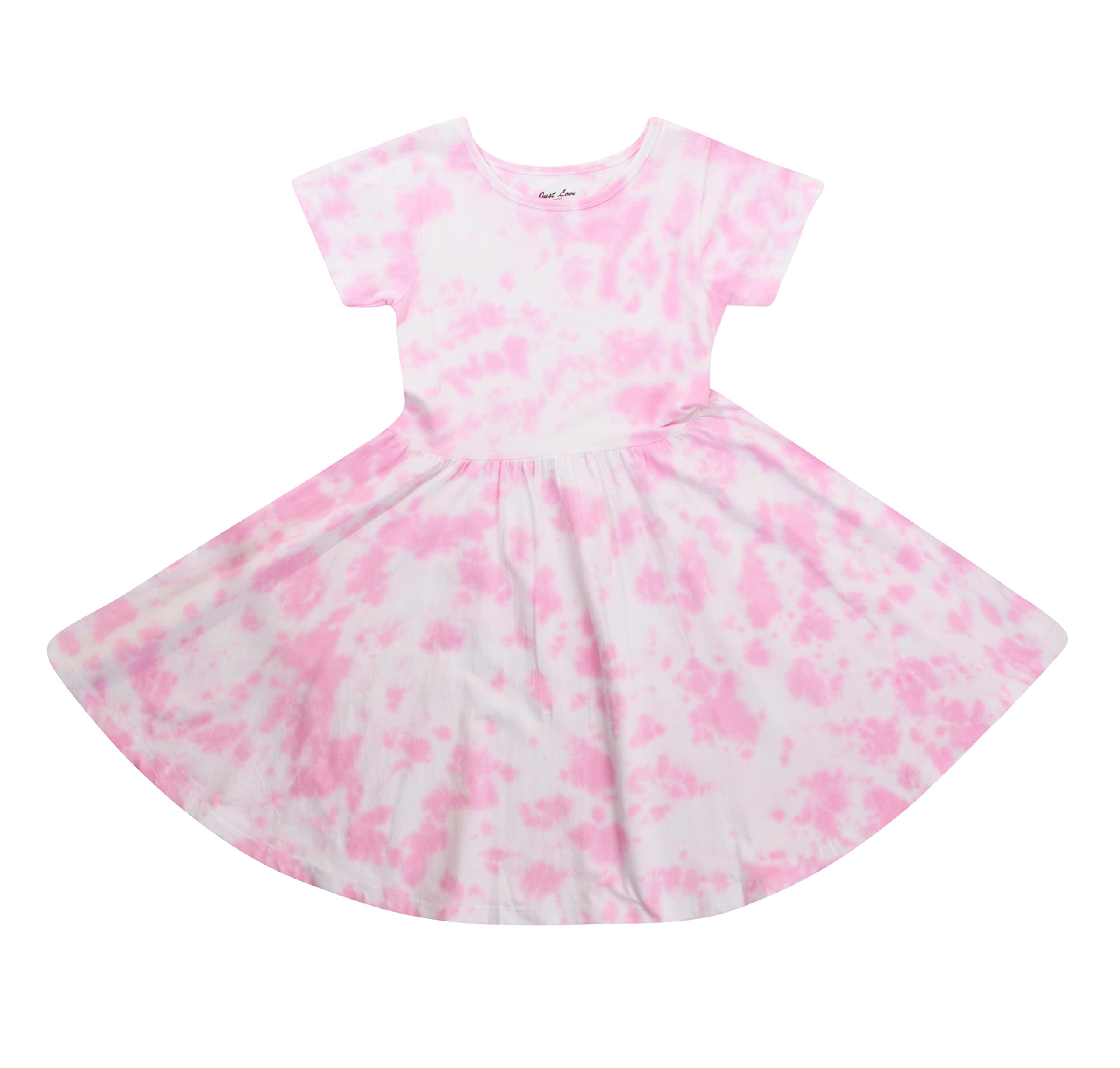 Just Love Girls Twirl Dress Girls Short Sleeve Twirly Skater Dress Tie ...