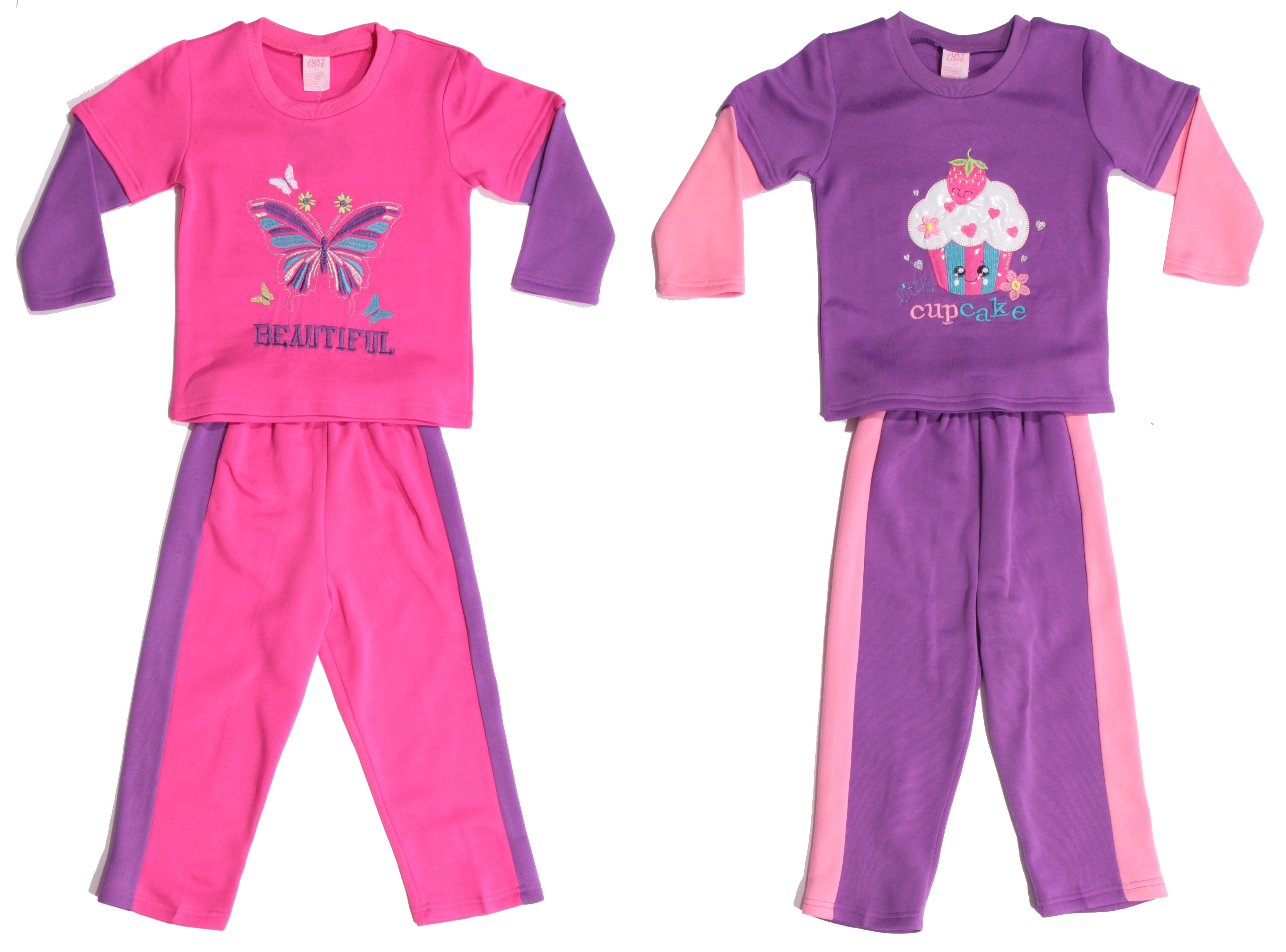 Just Love Girls Two Piece Fleece Set (Pack of 2) 17017-A-3T (Fuchsia ...