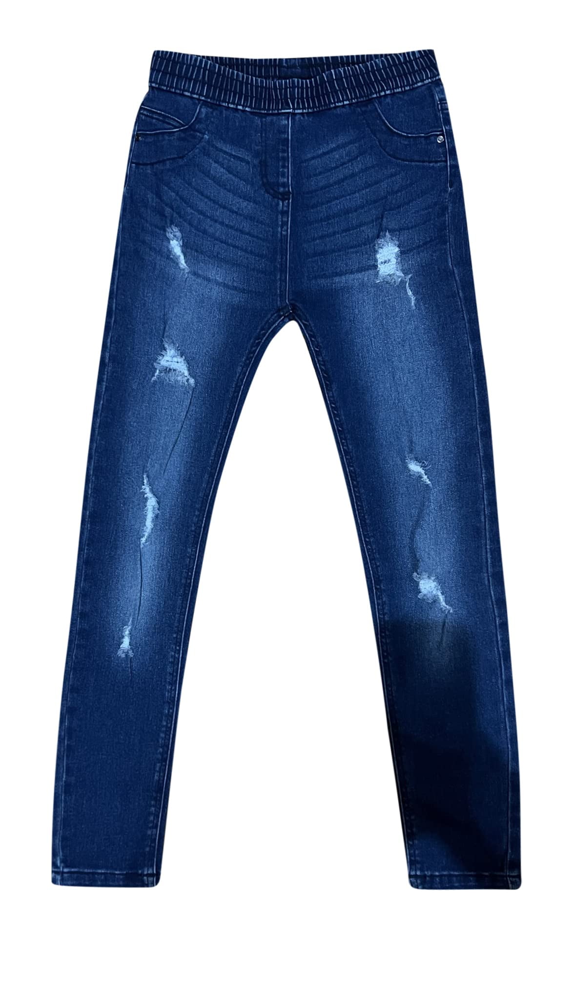 Just Love Girls Woven Denim Jegging (Dark Denim Woven Distressed ...