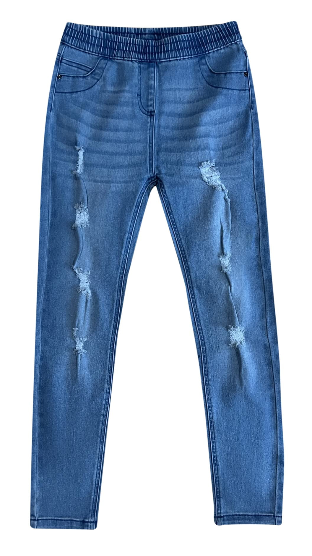 Just Love Girls Light Denim Distressed Jeggings, Stretch Comfort, Size ...