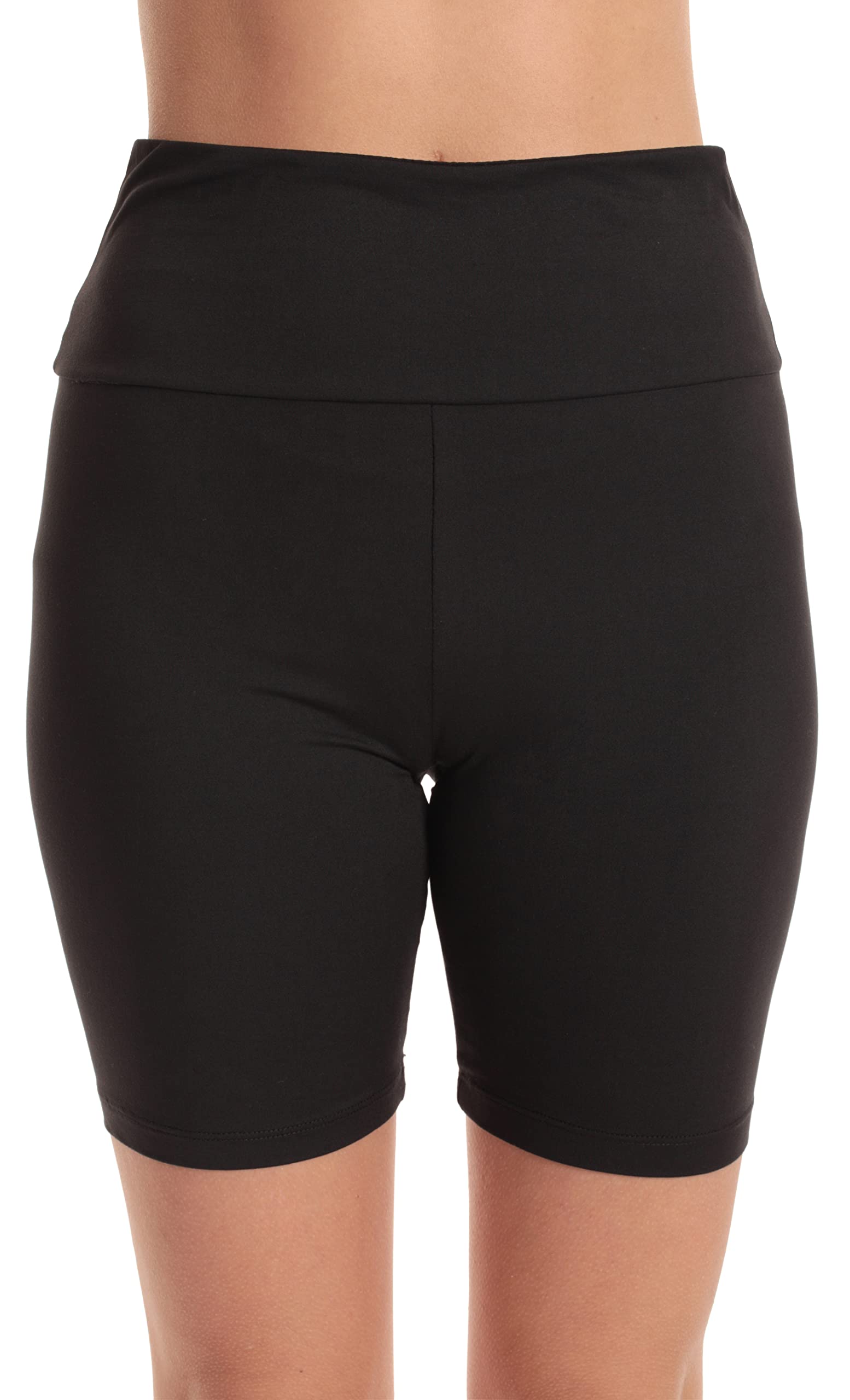 Women Stretch Biker Bike Shorts Workout Spandex Leggins Knee Length ...