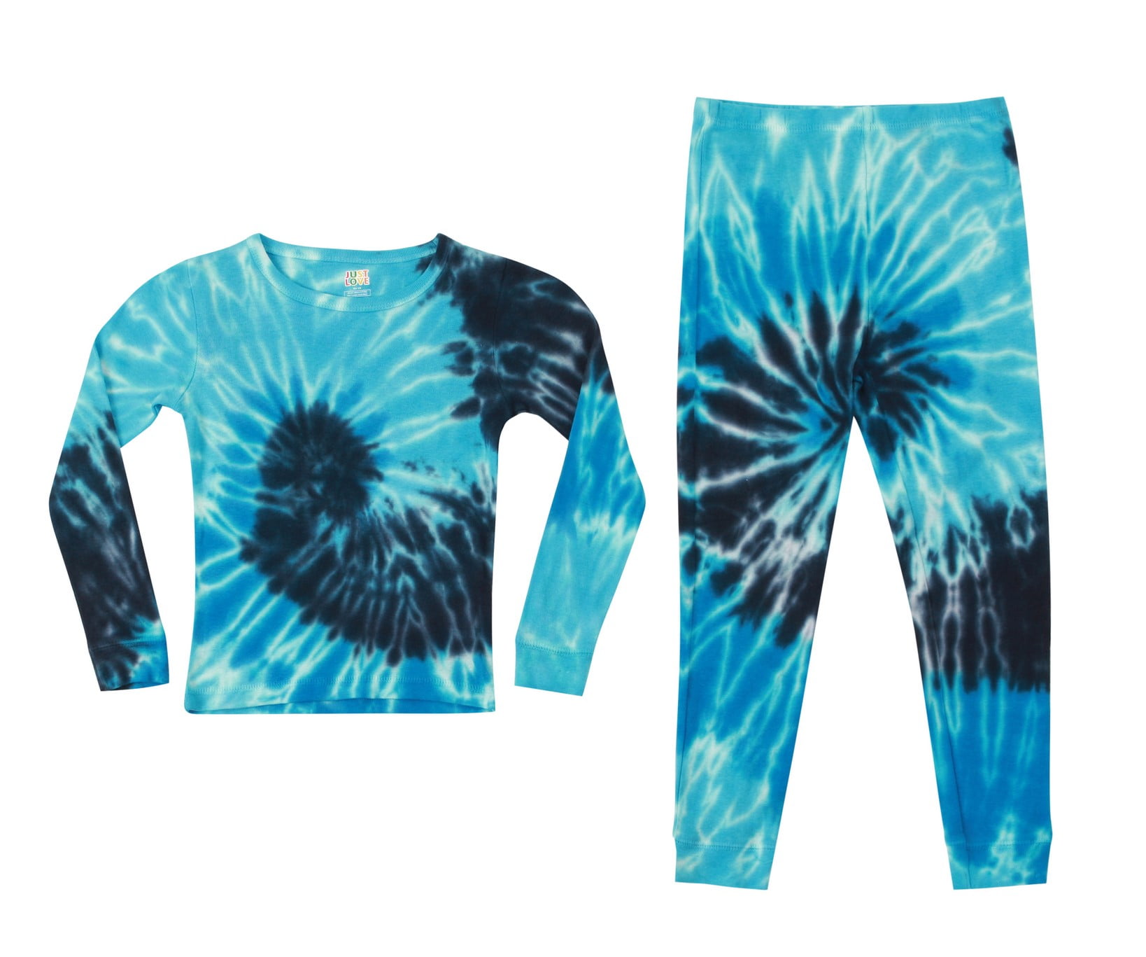 Just Love Mommy and Me Pajamas Set (Tie Dye Blue Swirl, Girls 7-8, Big ...