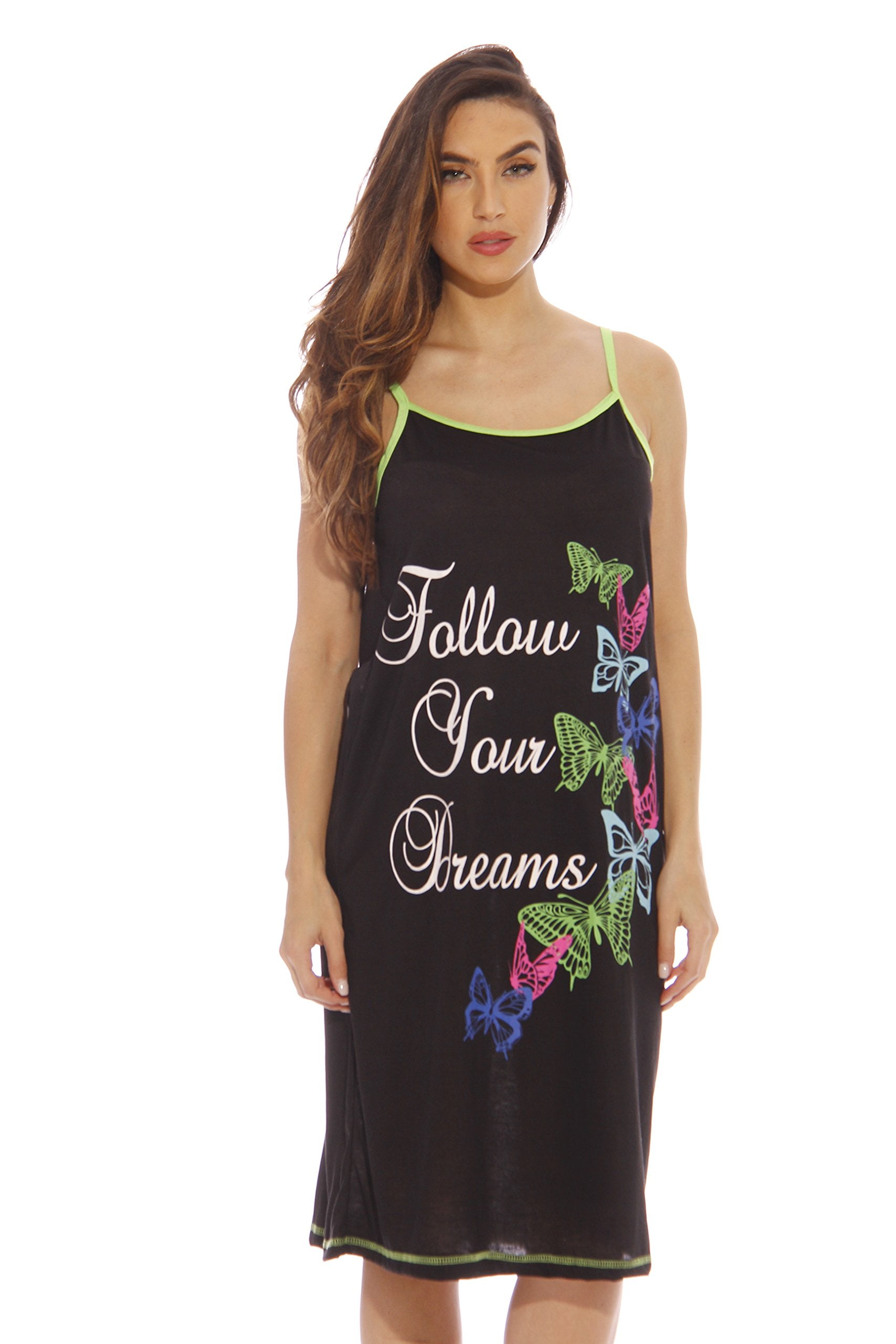 Just Love Nightgown Women Sleepwear Womans Pajamas Black X Large