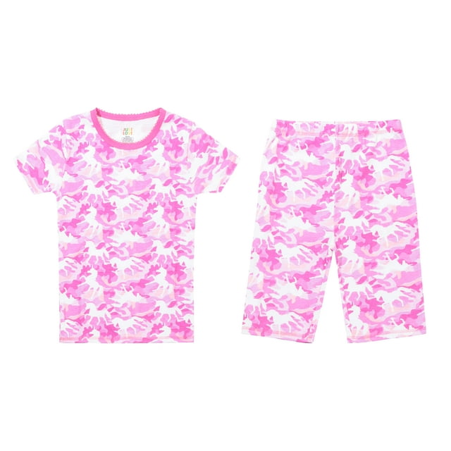 Just Love Pajamas for Girls Snug-Fit Cotton Girls PJ Set Short Sleeve ...